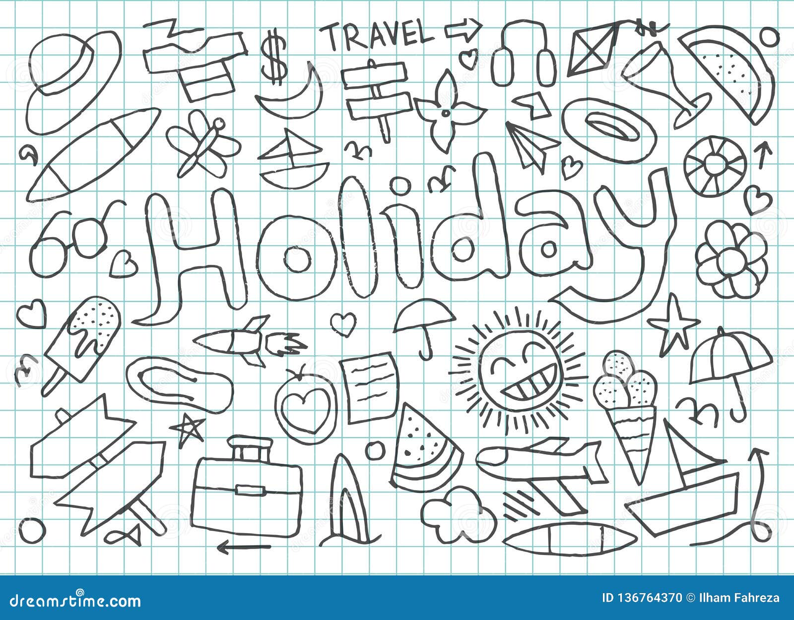 Set of Holiday Doodles - Vector Stock Vector - Illustration of pattern ...