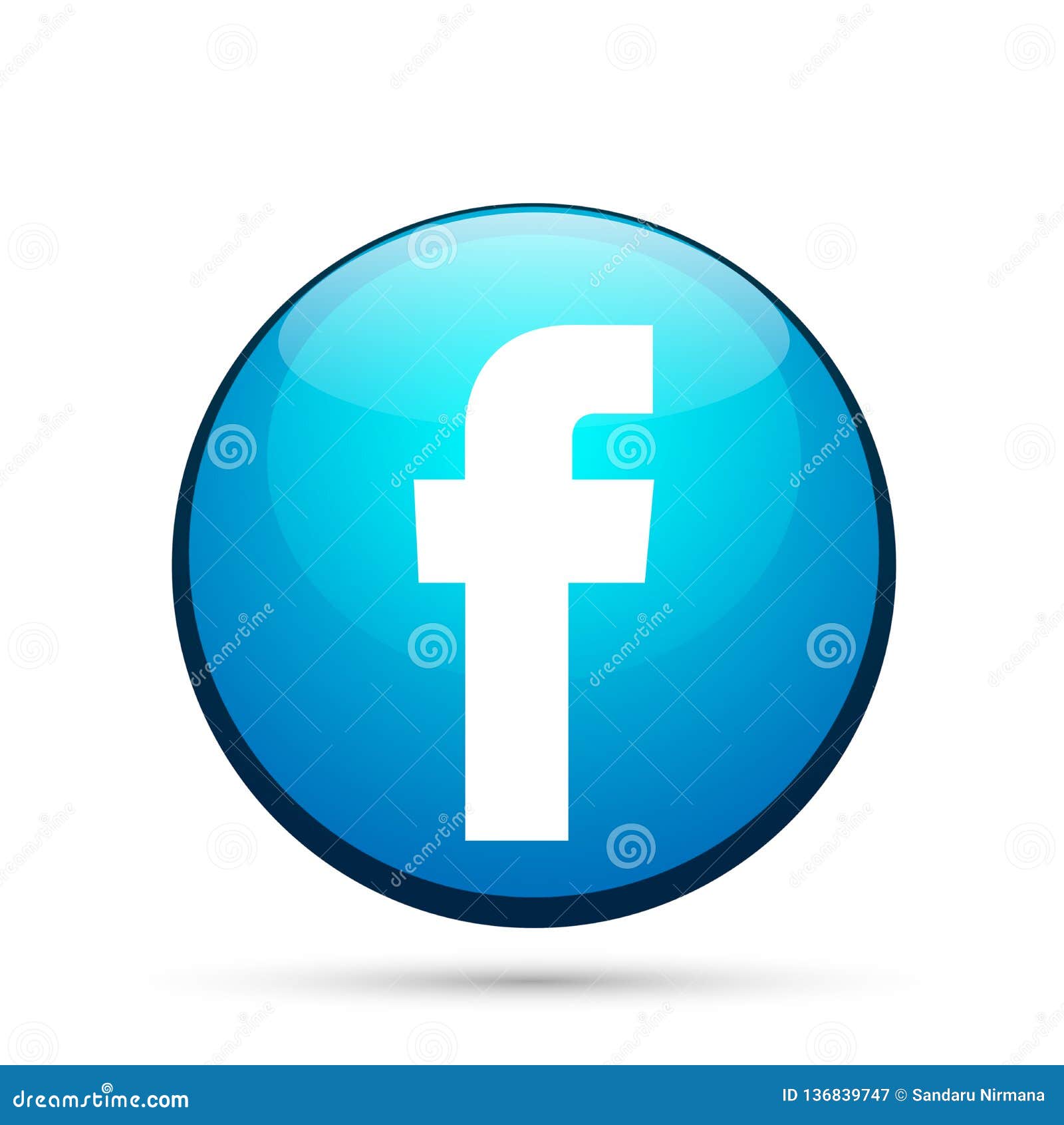 Facebook Logo Icon Vector Illustrations on White Background Editorial ...