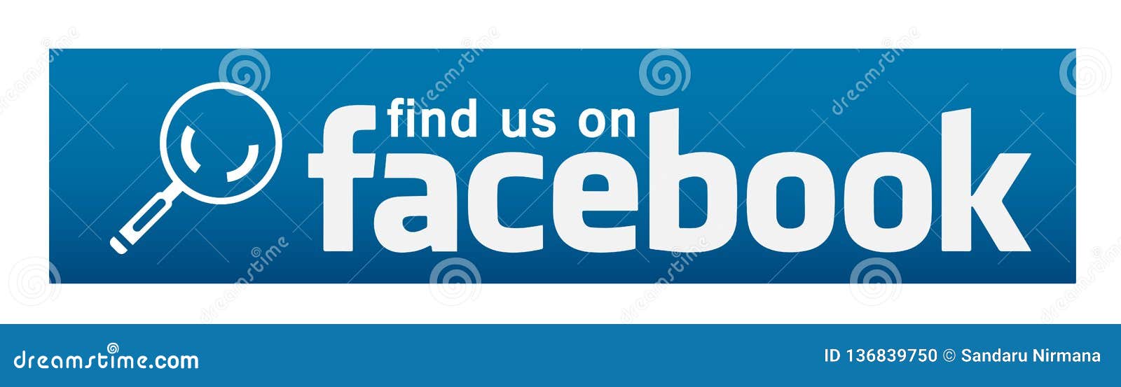 Find Us on Facebook Banner Illustrations Logo Icon for Web Editorial ...