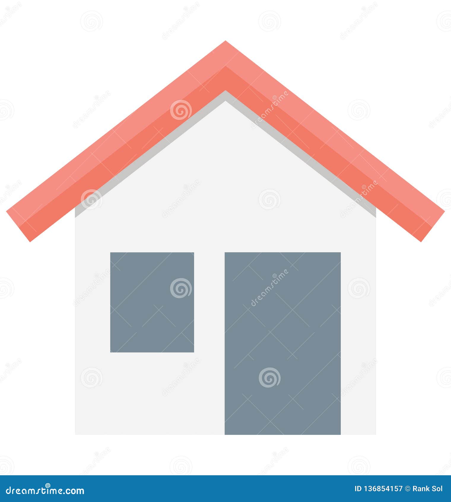 House Color Vector Icon Which Can Be Easily Modified or Edit Stock ...