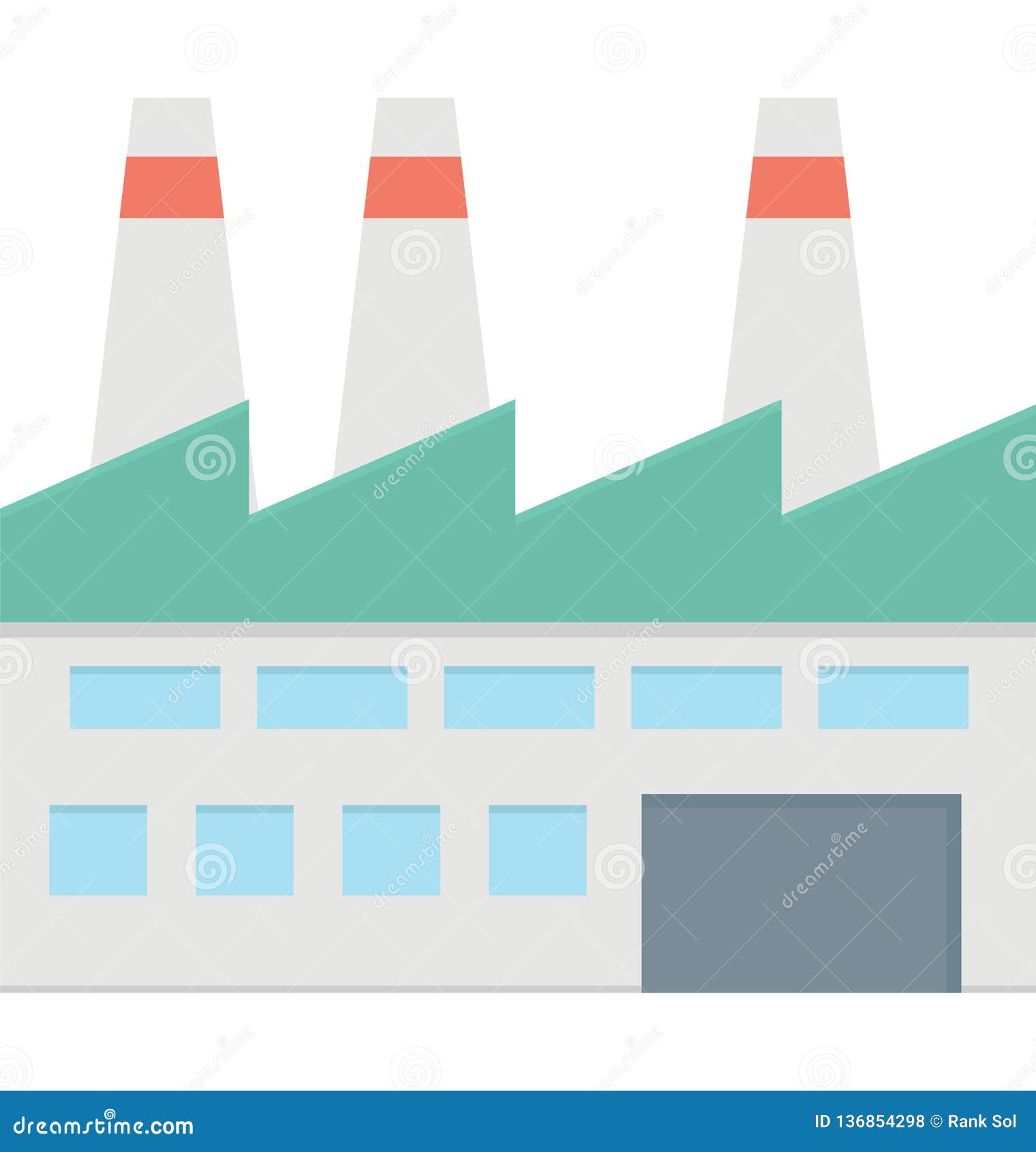 Factory Color Vector Icon Which Can Be Easily Modified or Edit Stock ...