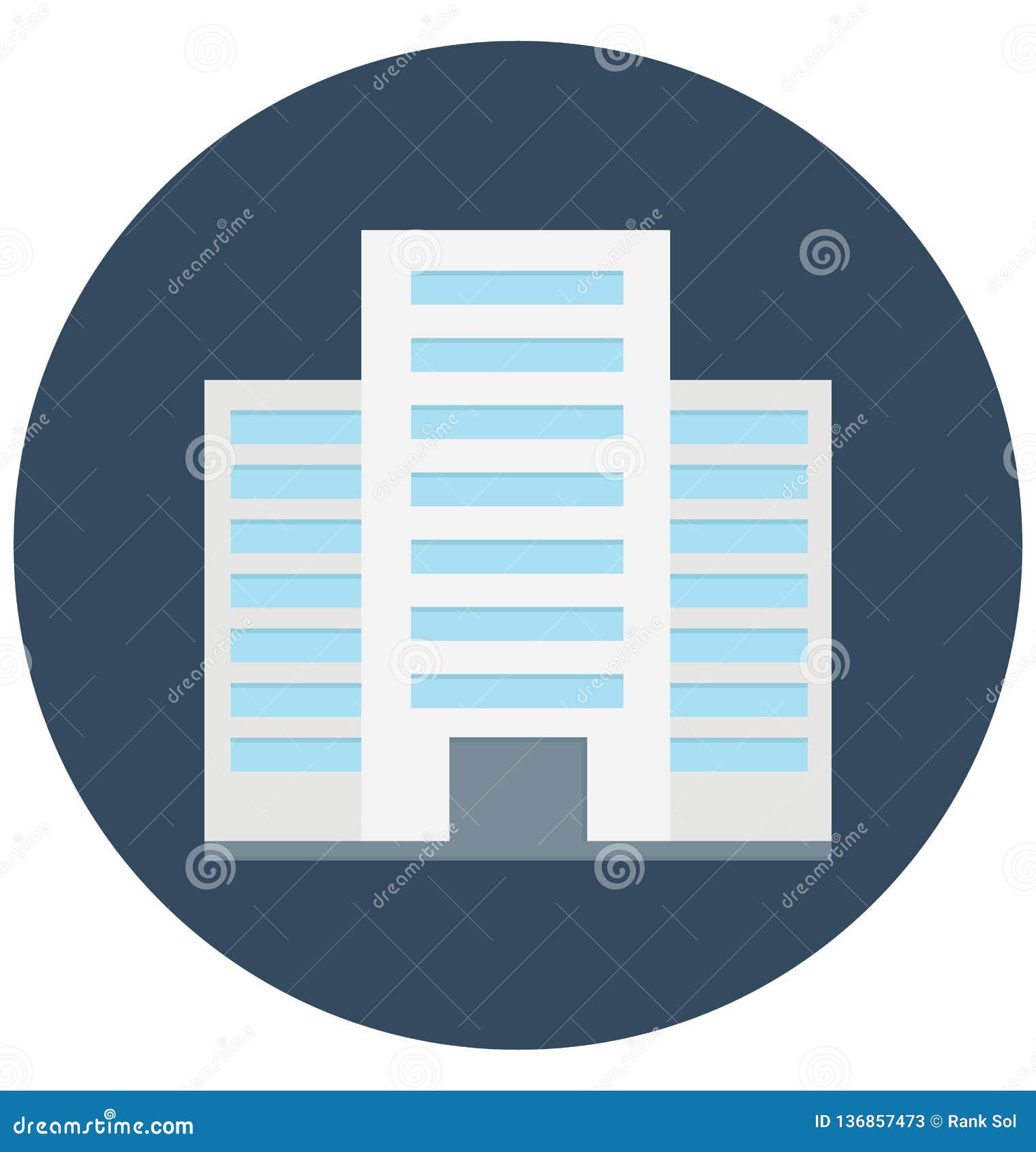 Commercial Building Color Vector Icon Which Can Be Easily Modified or ...