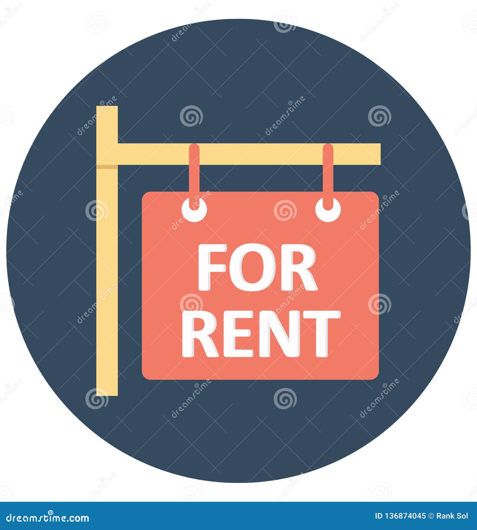 Rent Signboard Color Vector Icon Which Can Be Easily Modified or Edit ...