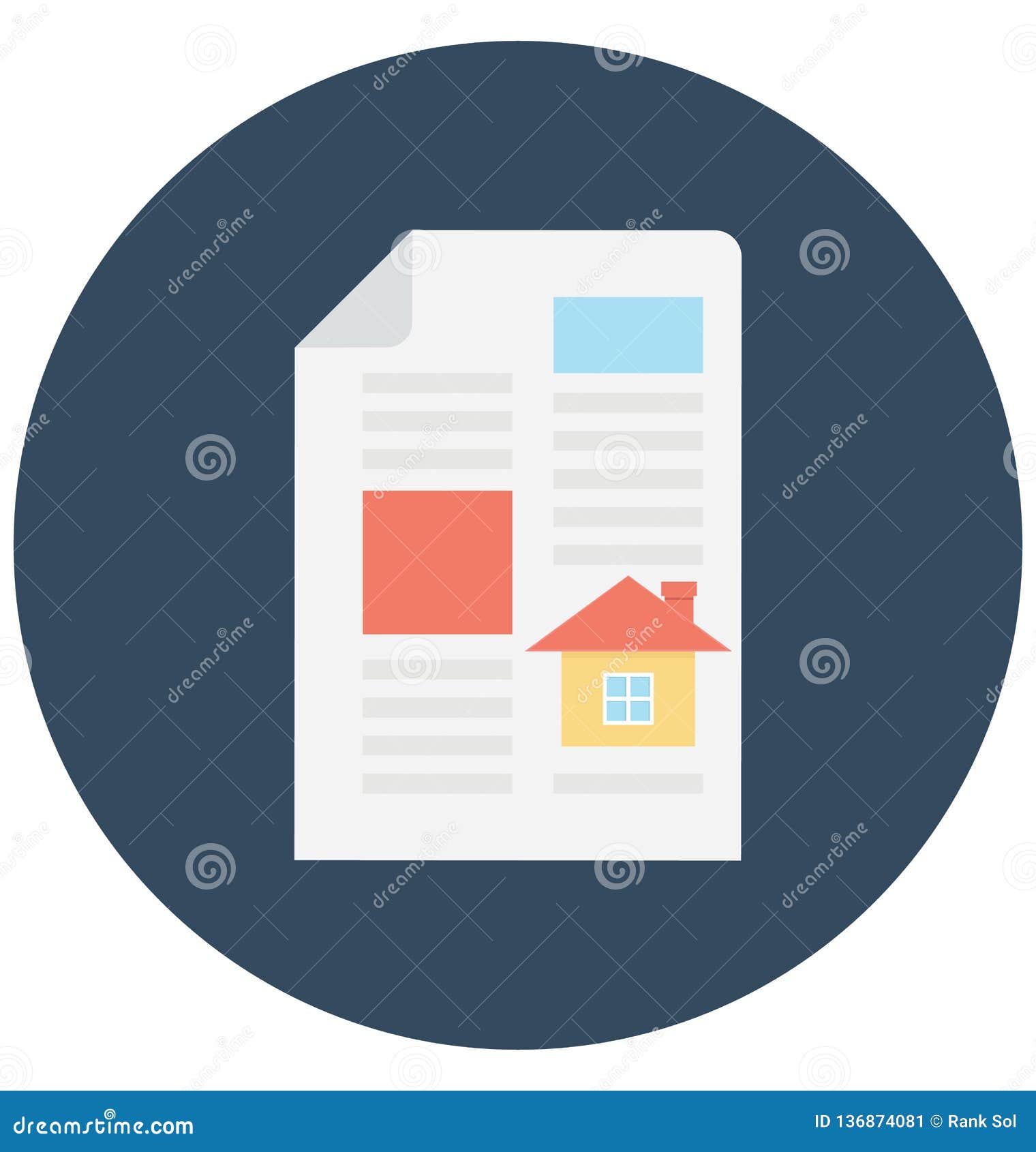 Property Papers Color Vector Icon Which Can Be Easily Modified or Edit ...