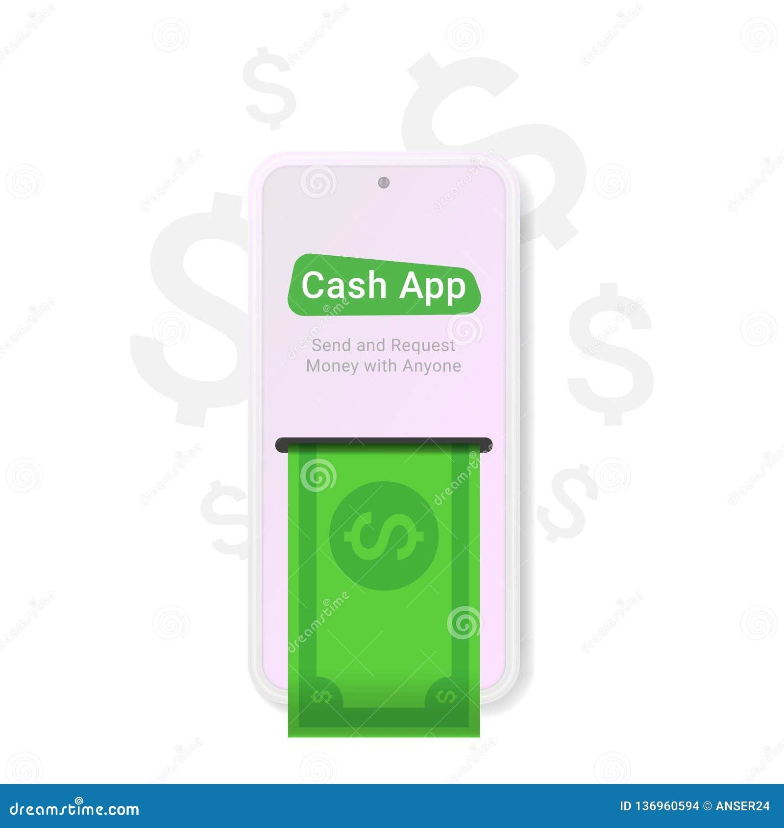 Cash App, Great Design for Any Purposes. Stock Vector - Illustration of ...