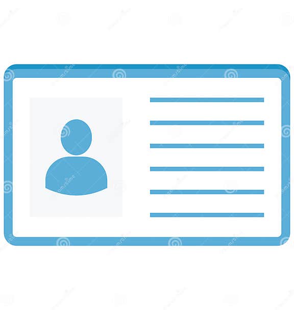ID Card Color Icon Isolated and Vector that Can Be Easily Modified or ...