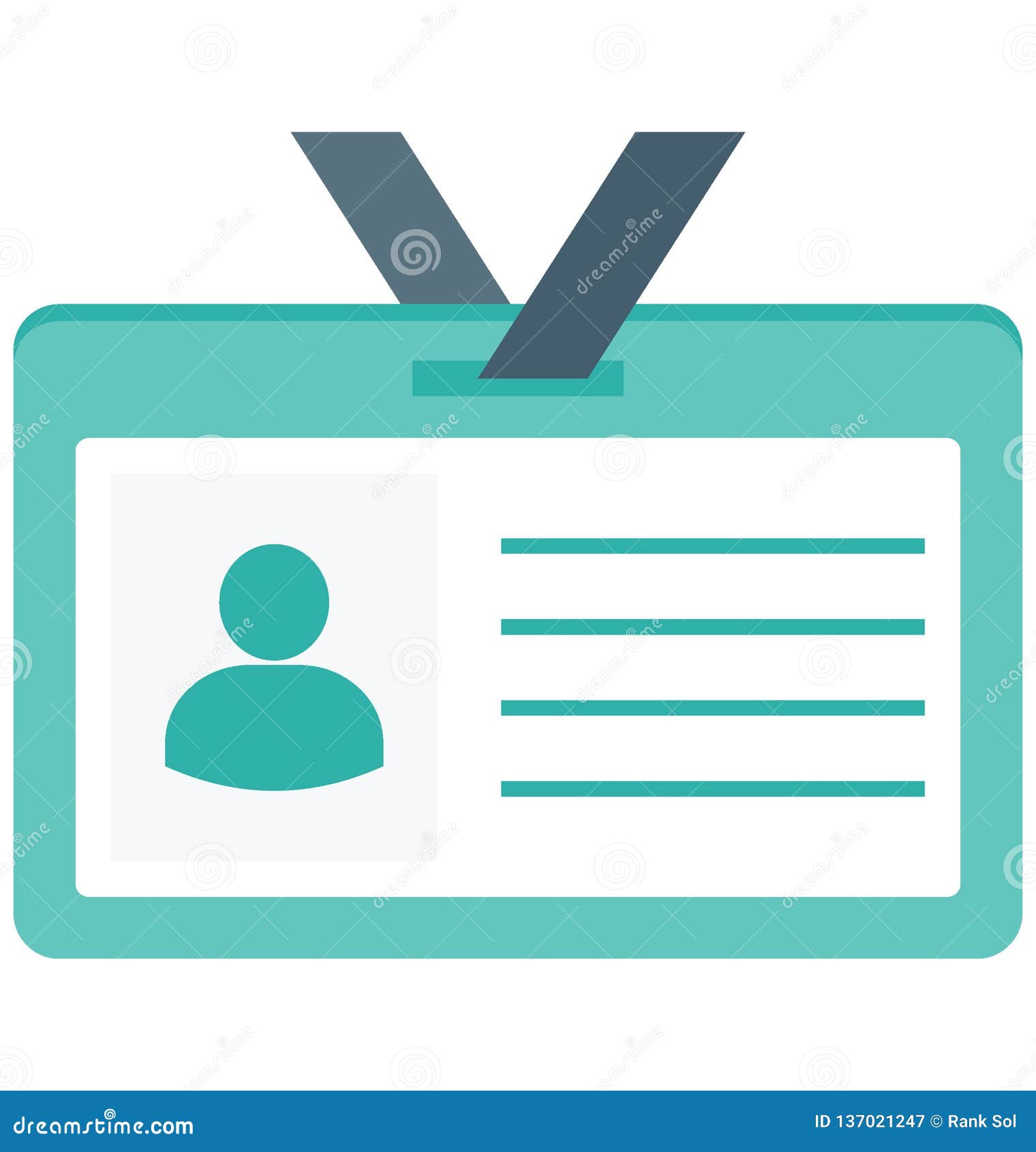 ID Card Color Icon Isolated and Vector that Can Be Easily Modified or ...