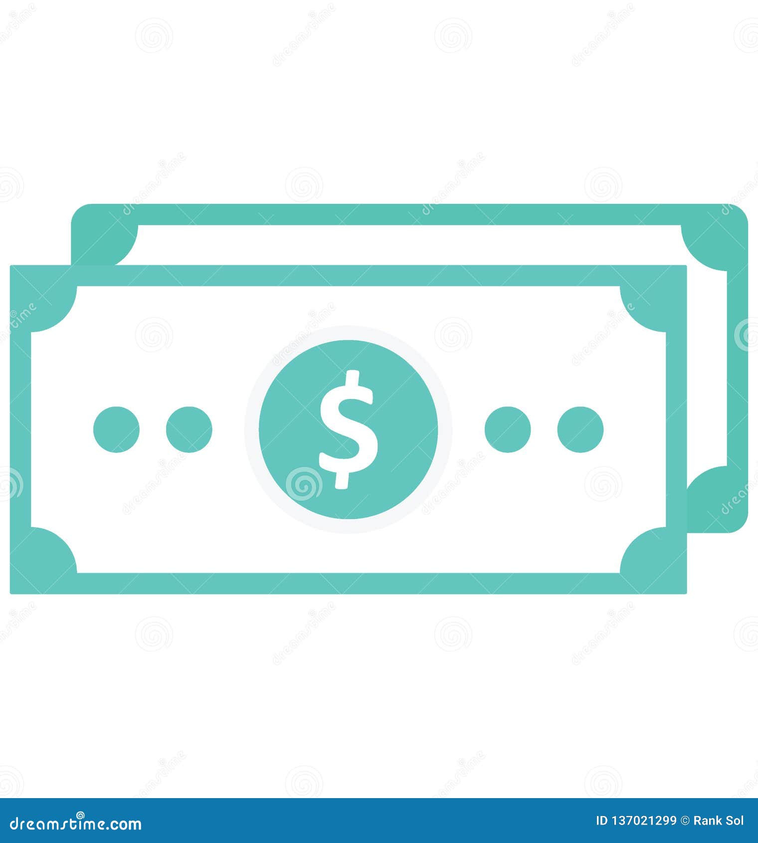 Banknote Color Icon Isolated and Vector that Can Be Easily Modified or ...