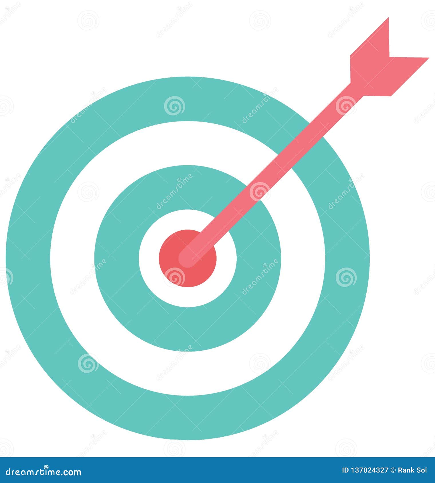 Bullseye Color Icon Isolated and Vector that Can Be Easily Modified or ...