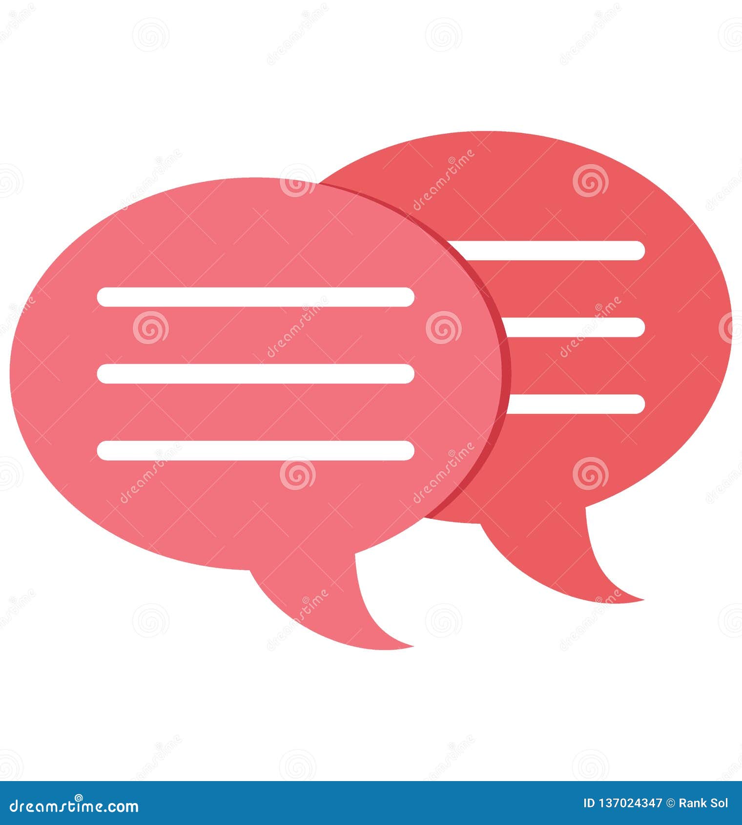 Chat Bubbles Color Icon Isolated and Vector that Can Be Easily Modified ...
