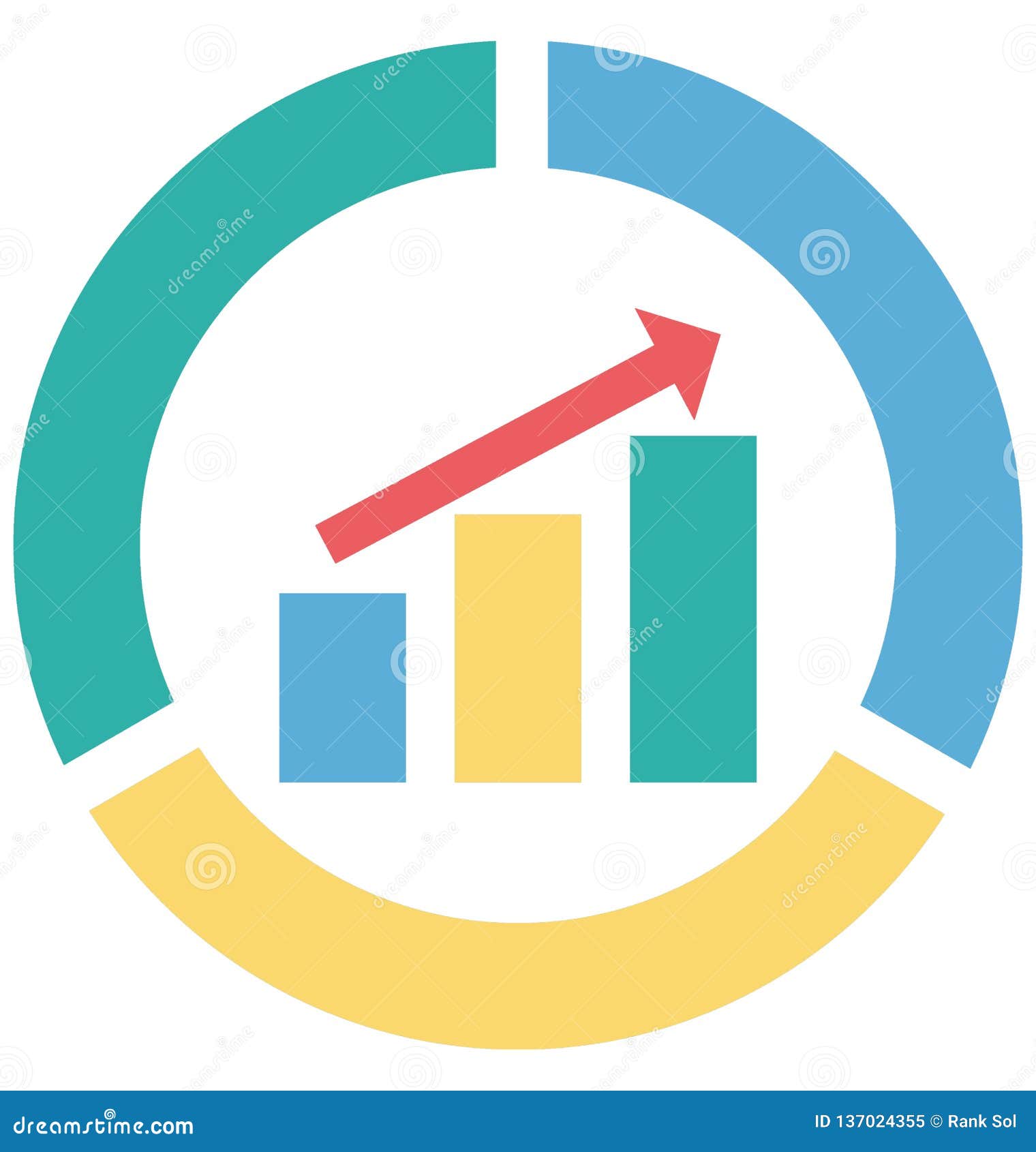 Basic Graph Color Icon Isolated and Vector that Can Be Easily Modified ...
