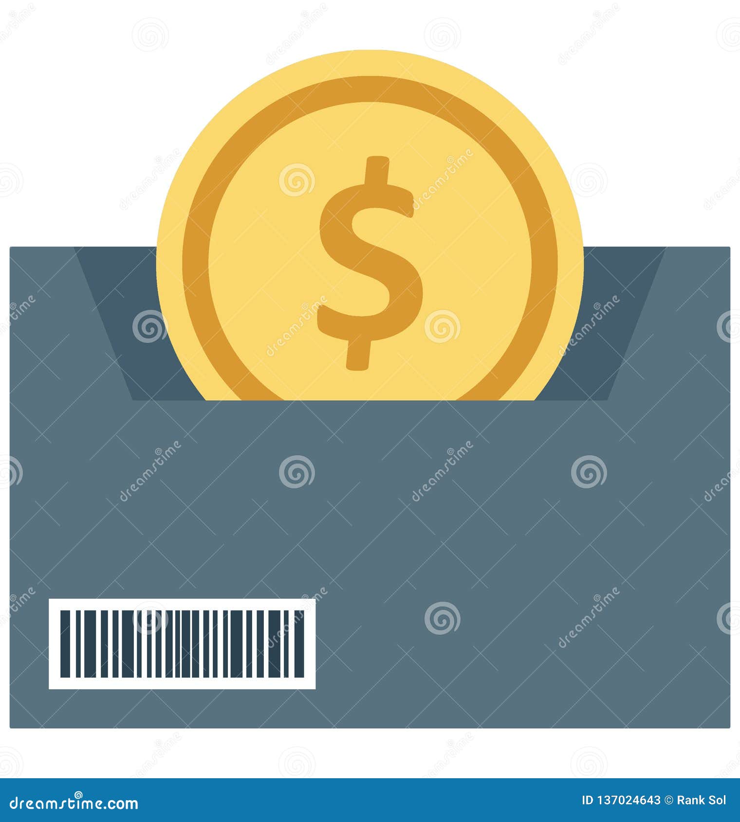 Coin Insert Color Icon Isolated and Vector that Can Be Easily Modified ...