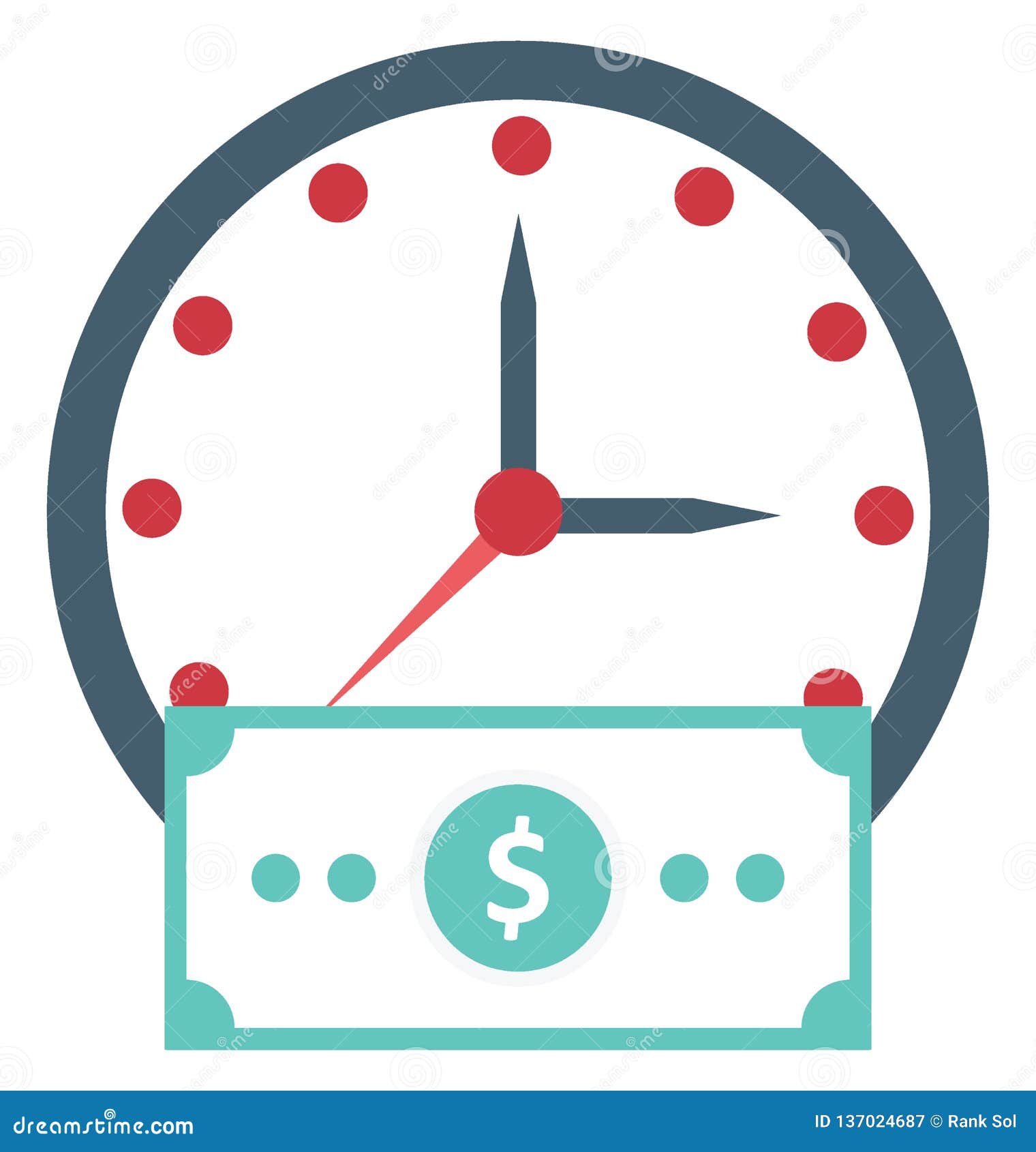 Investment Time Color Icon Isolated and Vector that Can Be Easily ...