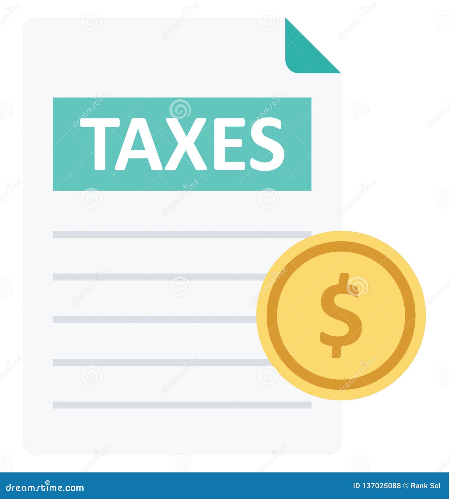 Taxes Color Isolated Vector Icon that Can Be Easily Modified or Edit ...