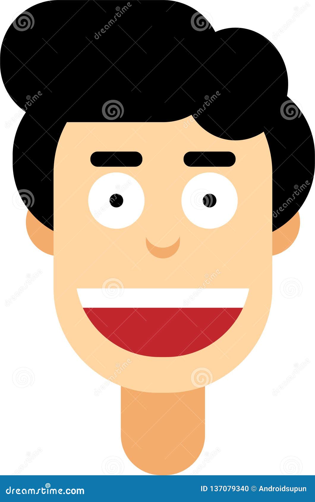 Happy cartoon face stock vector. Illustration of illustrater - 137079340