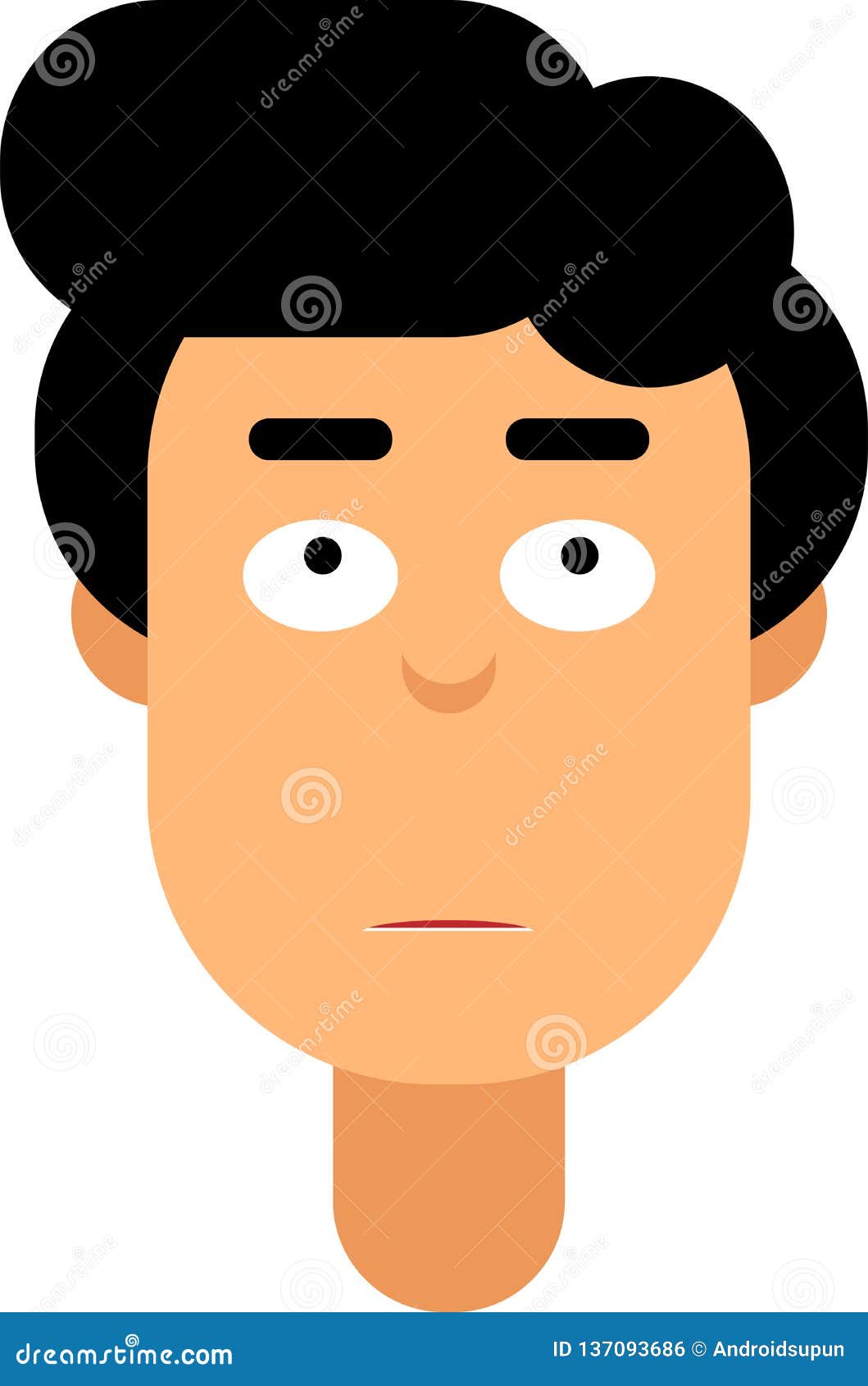 Flat design cartoon face stock vector. Illustration of design - 137093686