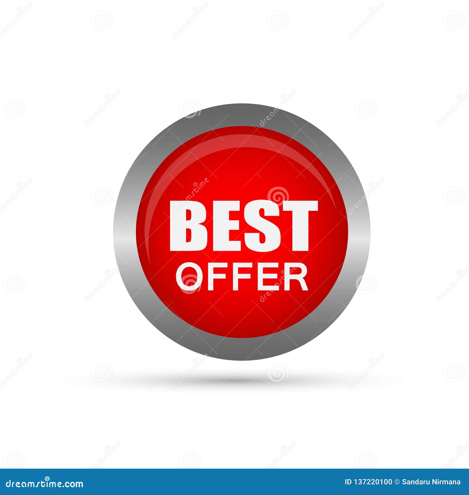 Best Offer Icon Button Element on White Background Stock Vector ...