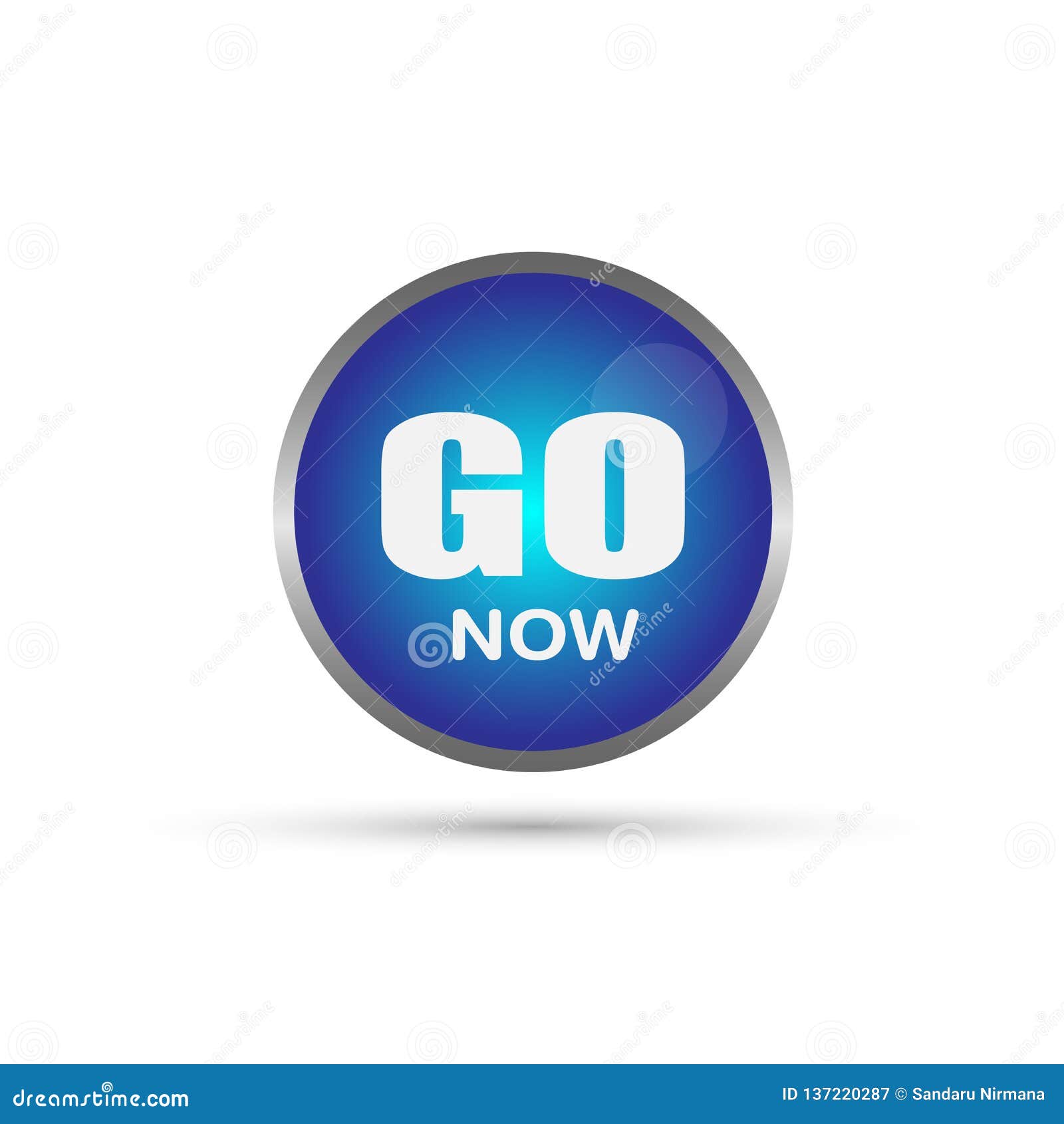 Go Button Icon Element Vector on White Background Stock Vector ...