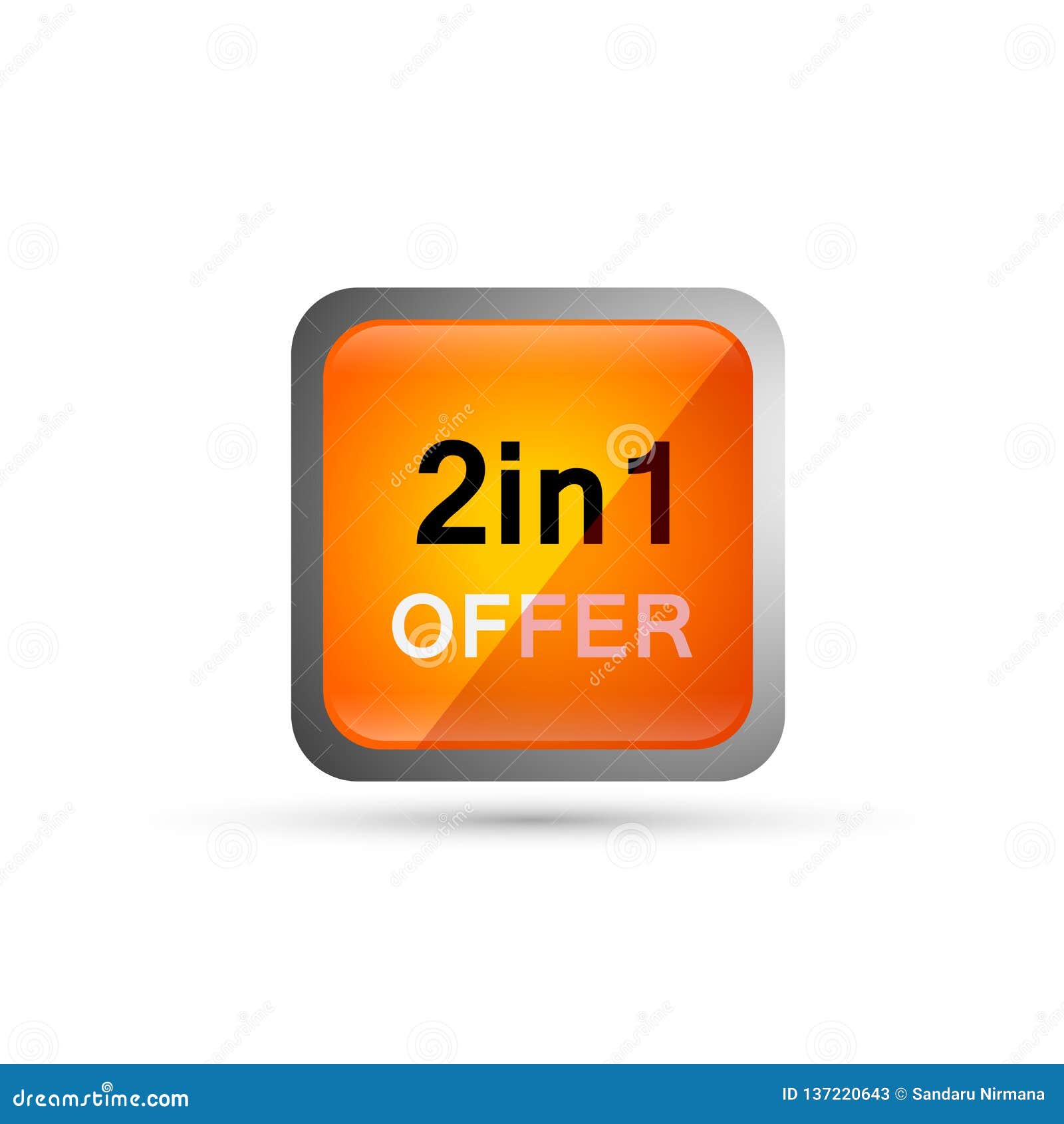Best Offer 2 in 1 Icon Button Element on White Background Stock Vector ...