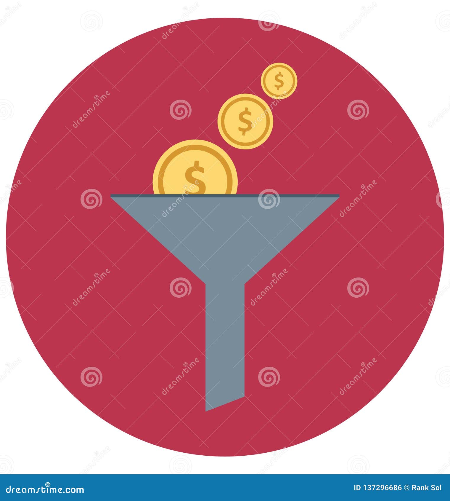Money Filter Color Icon Isolated and Vector that Can Be Easily Modified ...