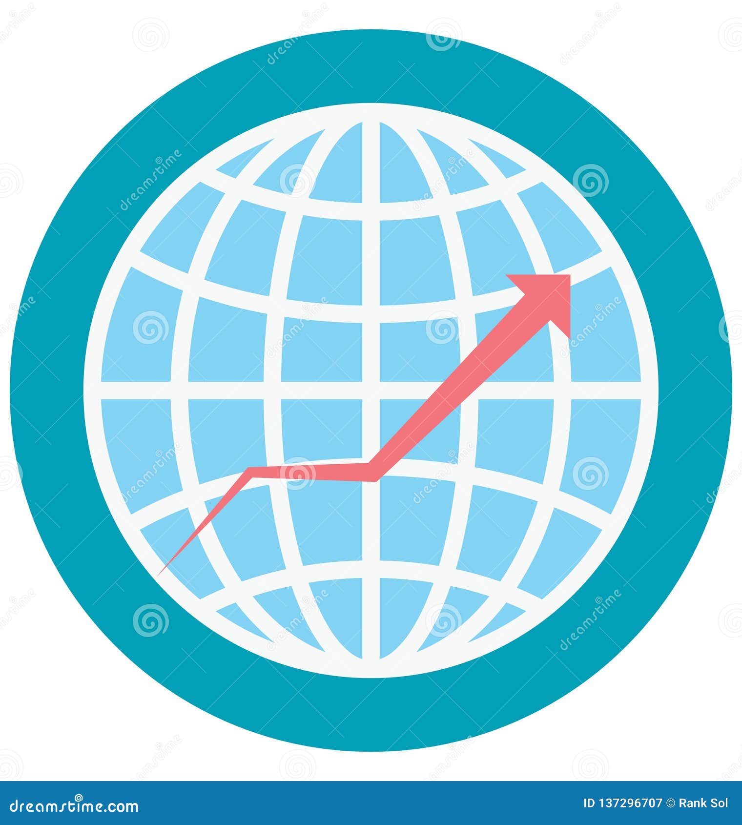 Globe Color Icon Isolated and Vector that Can Be Easily Modified or ...