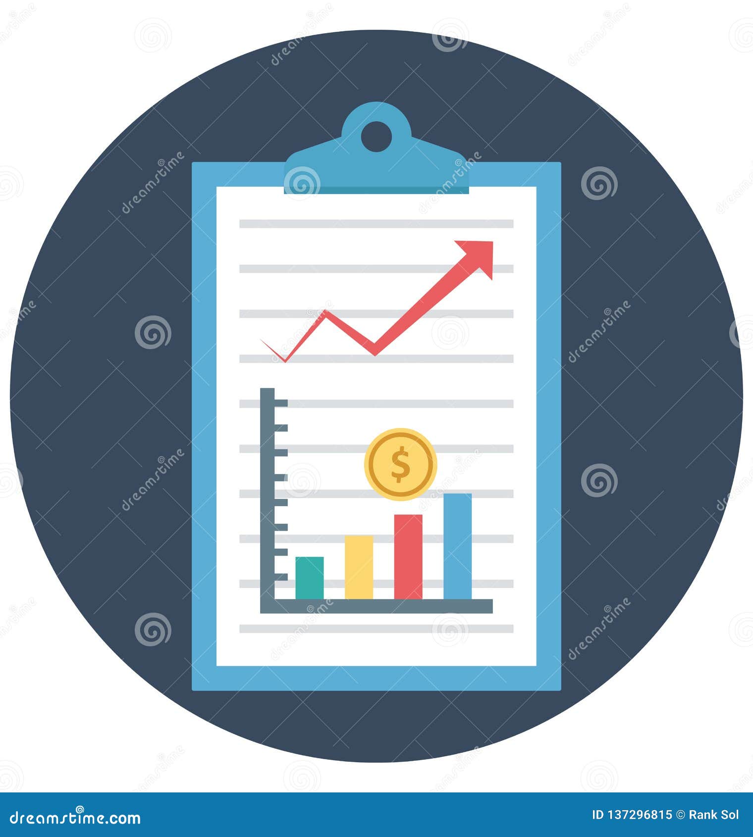 Statistics Color Icon Isolated and Vector that Can Be Easily Modified ...