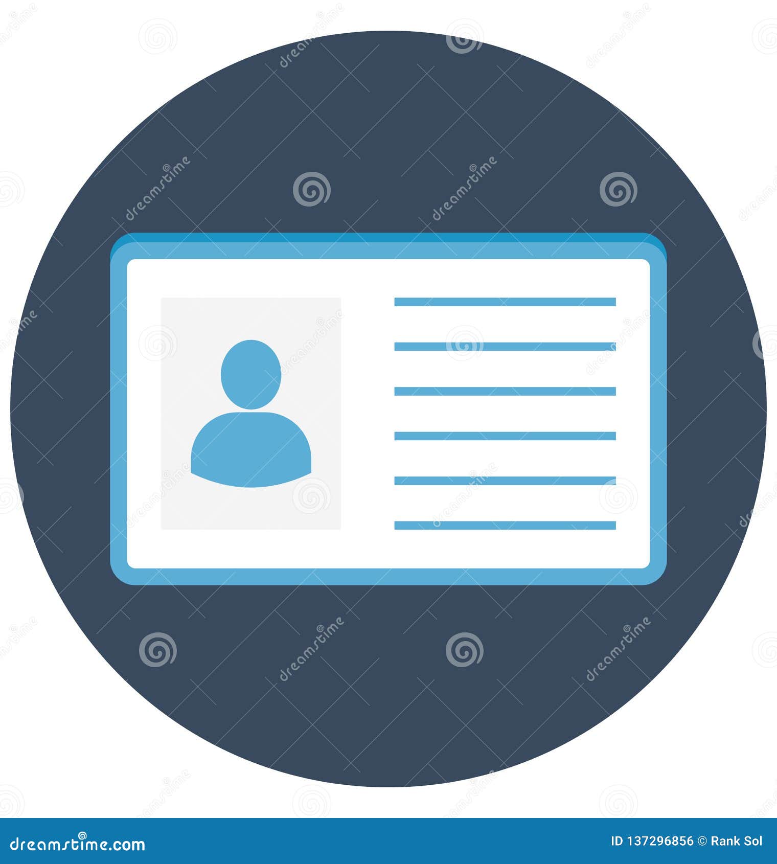 ID Card Color Icon Isolated and Vector that Can Be Easily Modified or ...