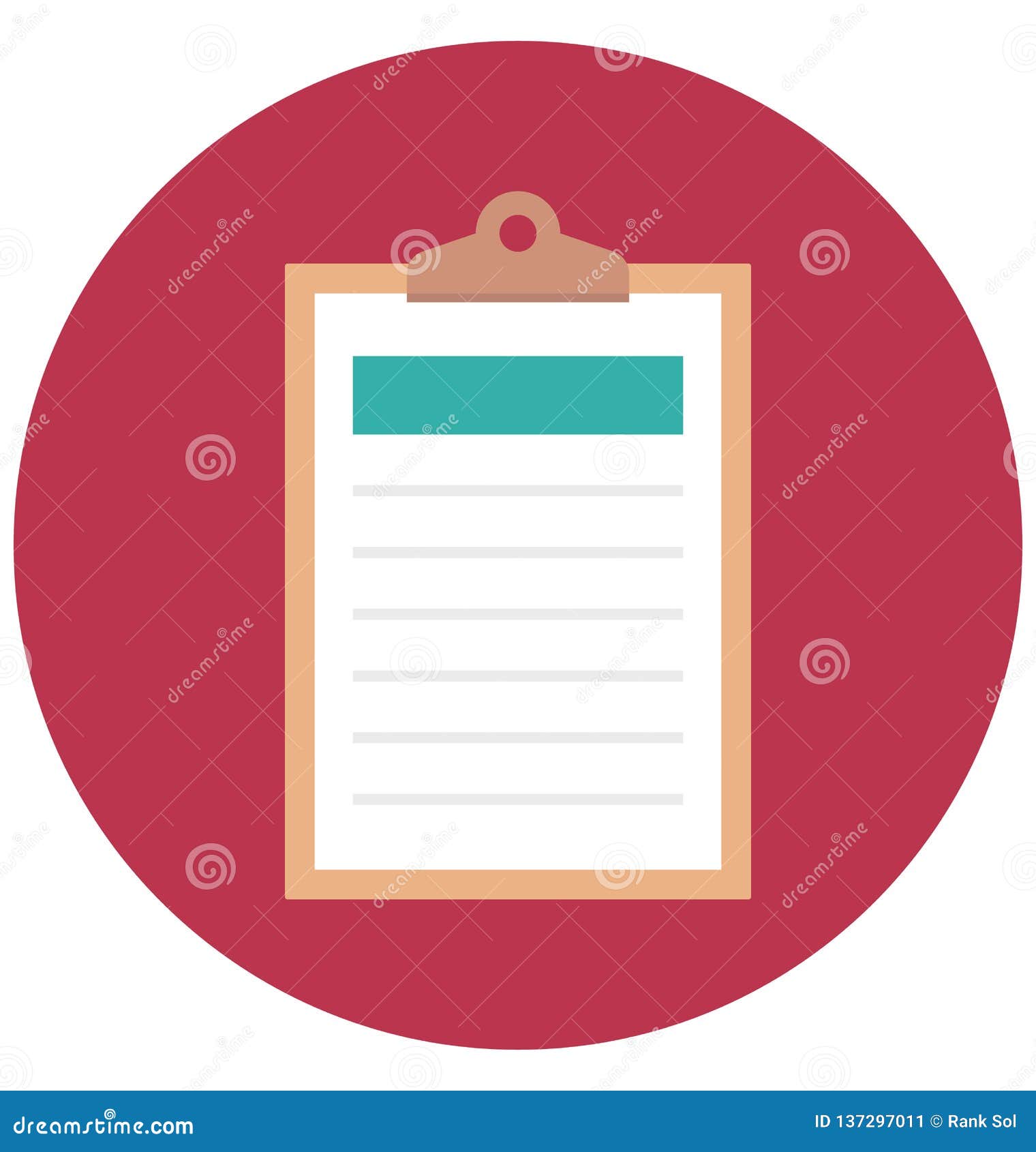 Clipboard Color Icon Isolated and Vector that Can Be Easily Modified or ...