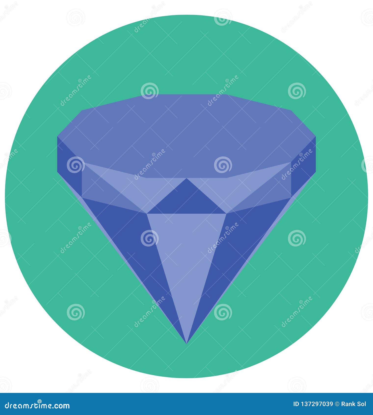 Diamond Color Icon Isolated and Vector that Can Be Easily Modified or ...