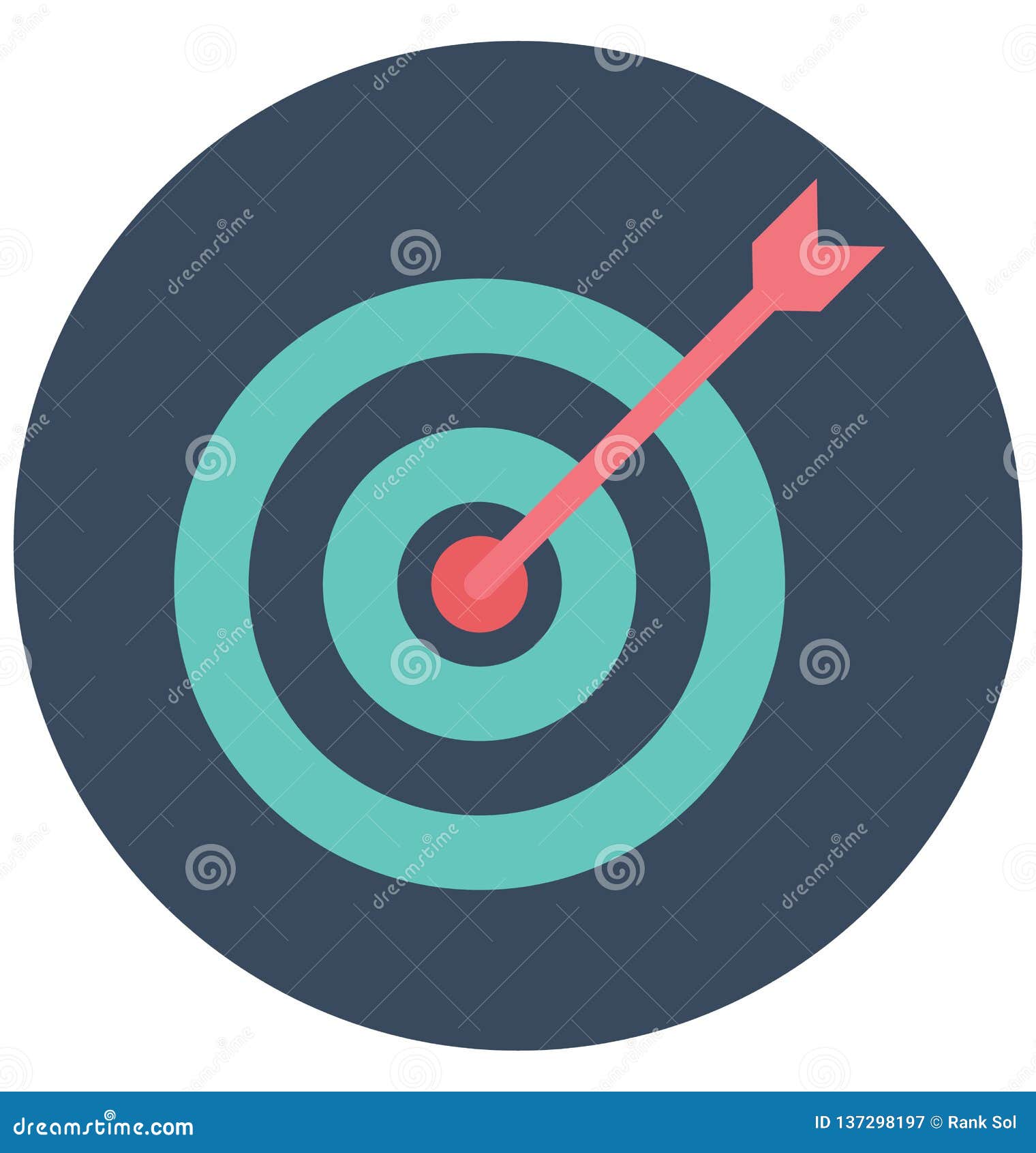 Bullseye Color Icon Isolated and Vector that Can Be Easily Modified or ...
