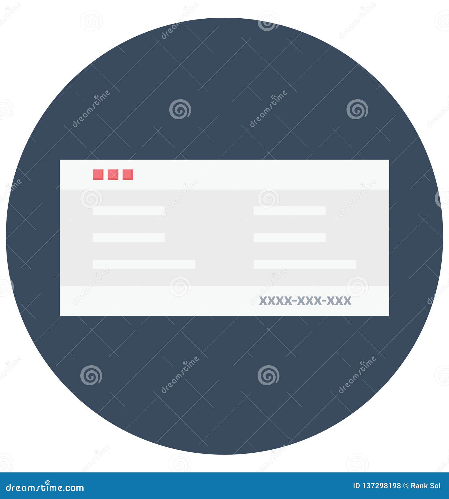 Cheque Color Icon Isolated and Vector that Can Be Easily Modified or ...