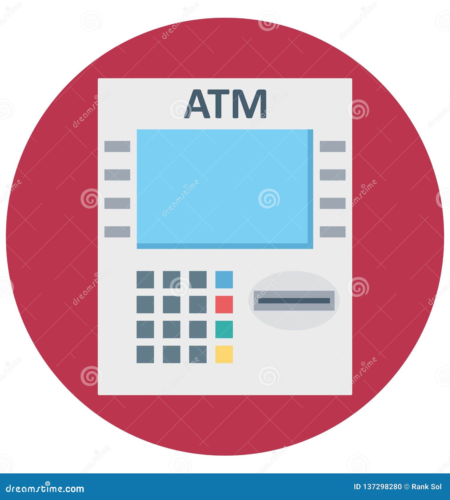 Atm Withdrawal Color Isolated Vector Icon that Can Be Easily Modified ...