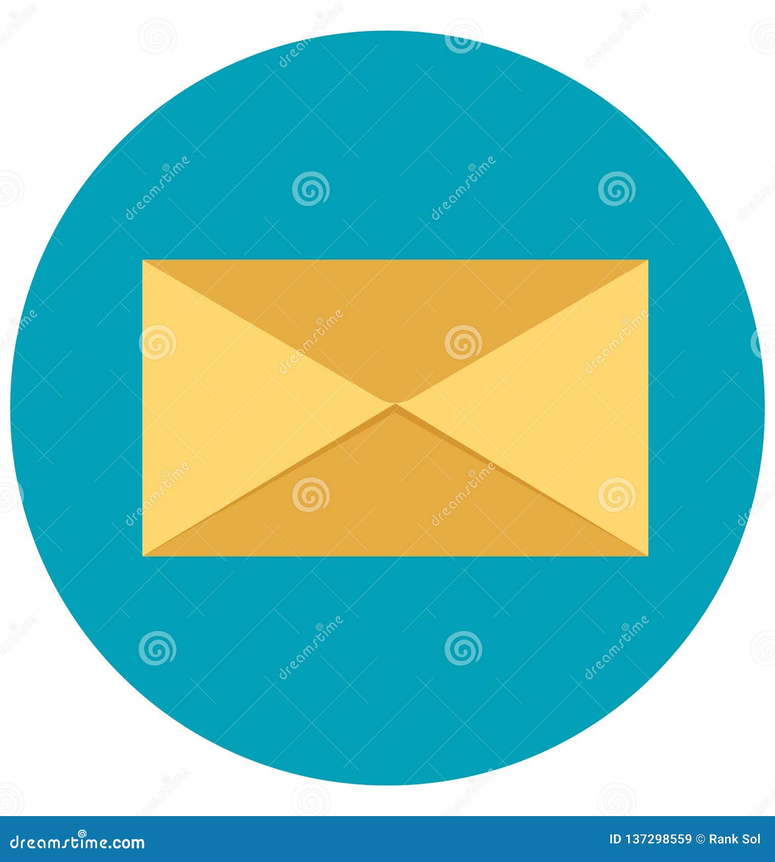 Envelope Color Icon Isolated and Vector that Can Be Easily Modified or ...