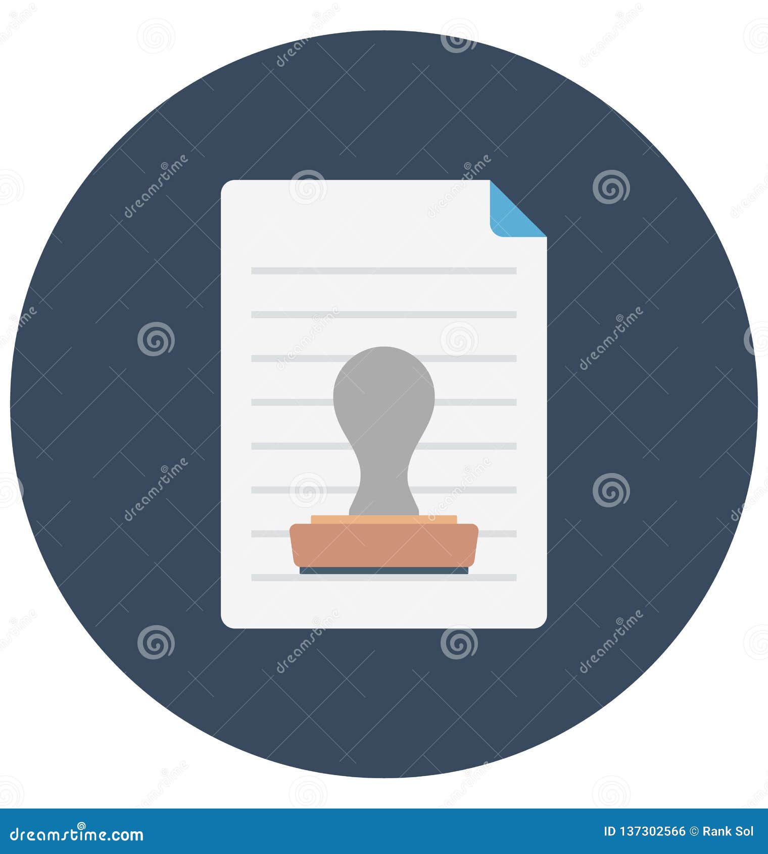 Paper Stamp Color Icon Isolated and Vector that Can Be Easily Modified ...