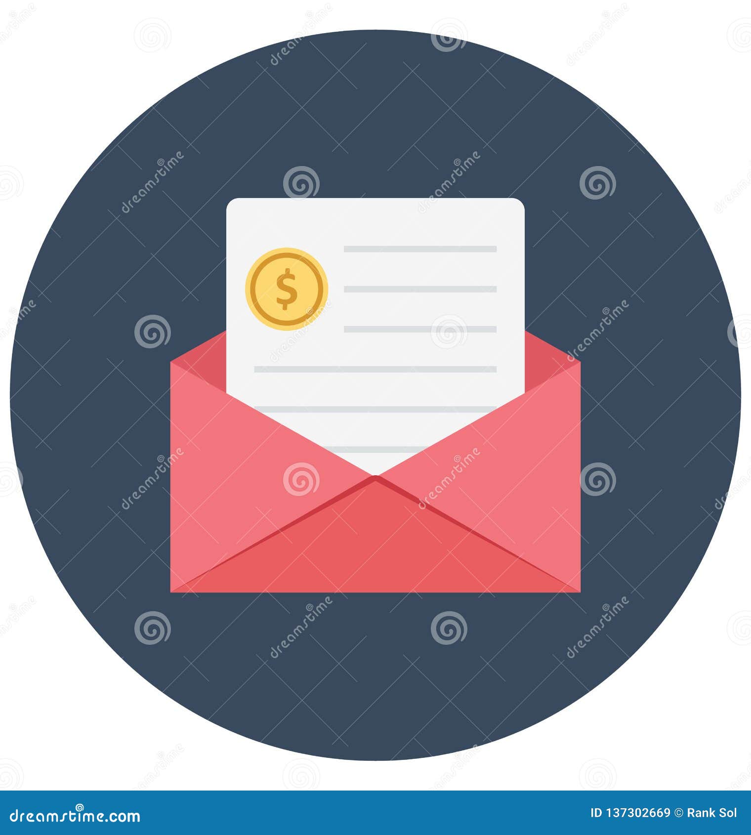 Envelope Color Isolated Vector Icon that Can Be Easily Modified or Edit ...