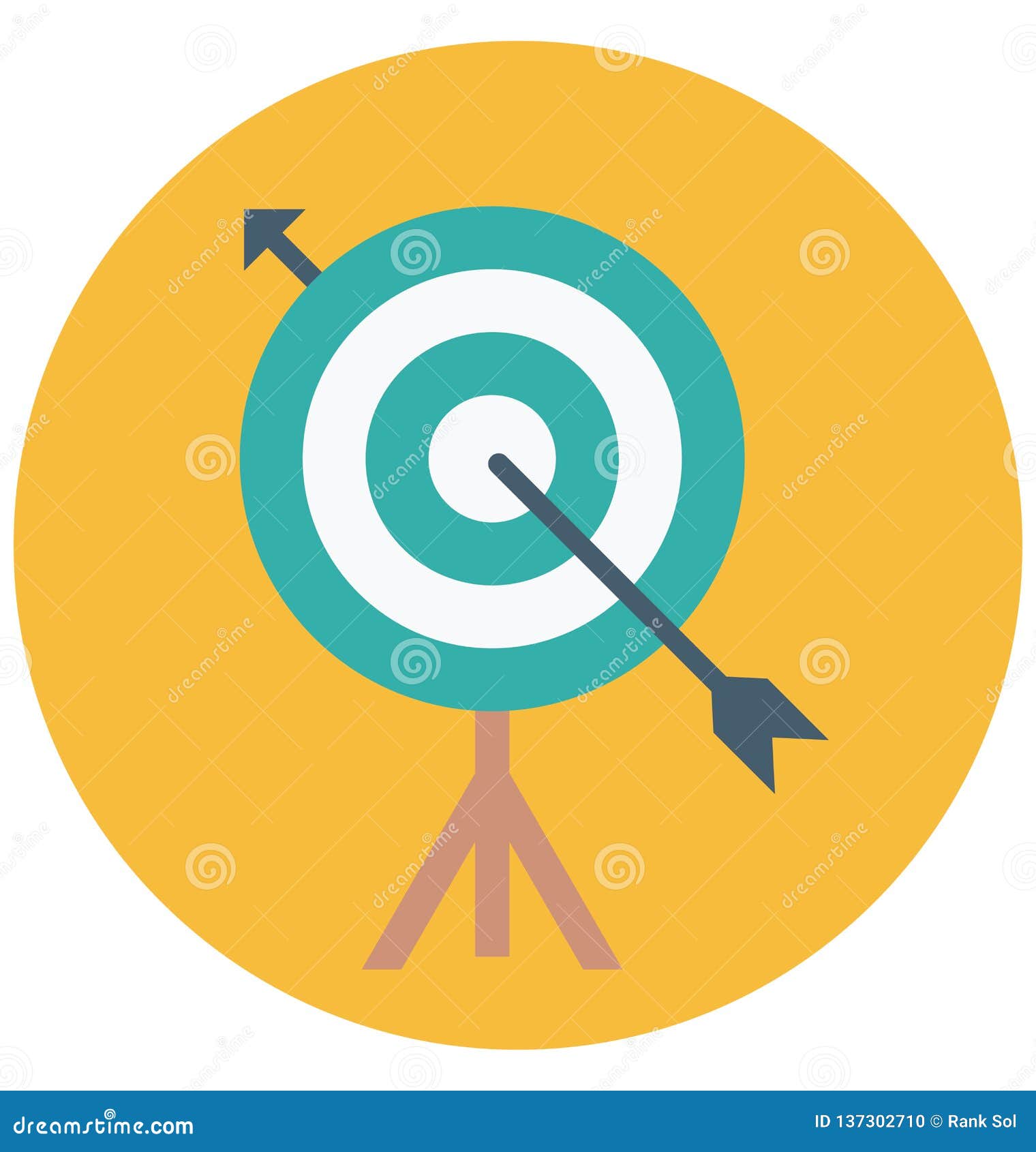 Bullseye Color Isolated Vector Icon that Can Be Easily Modified or Edit ...