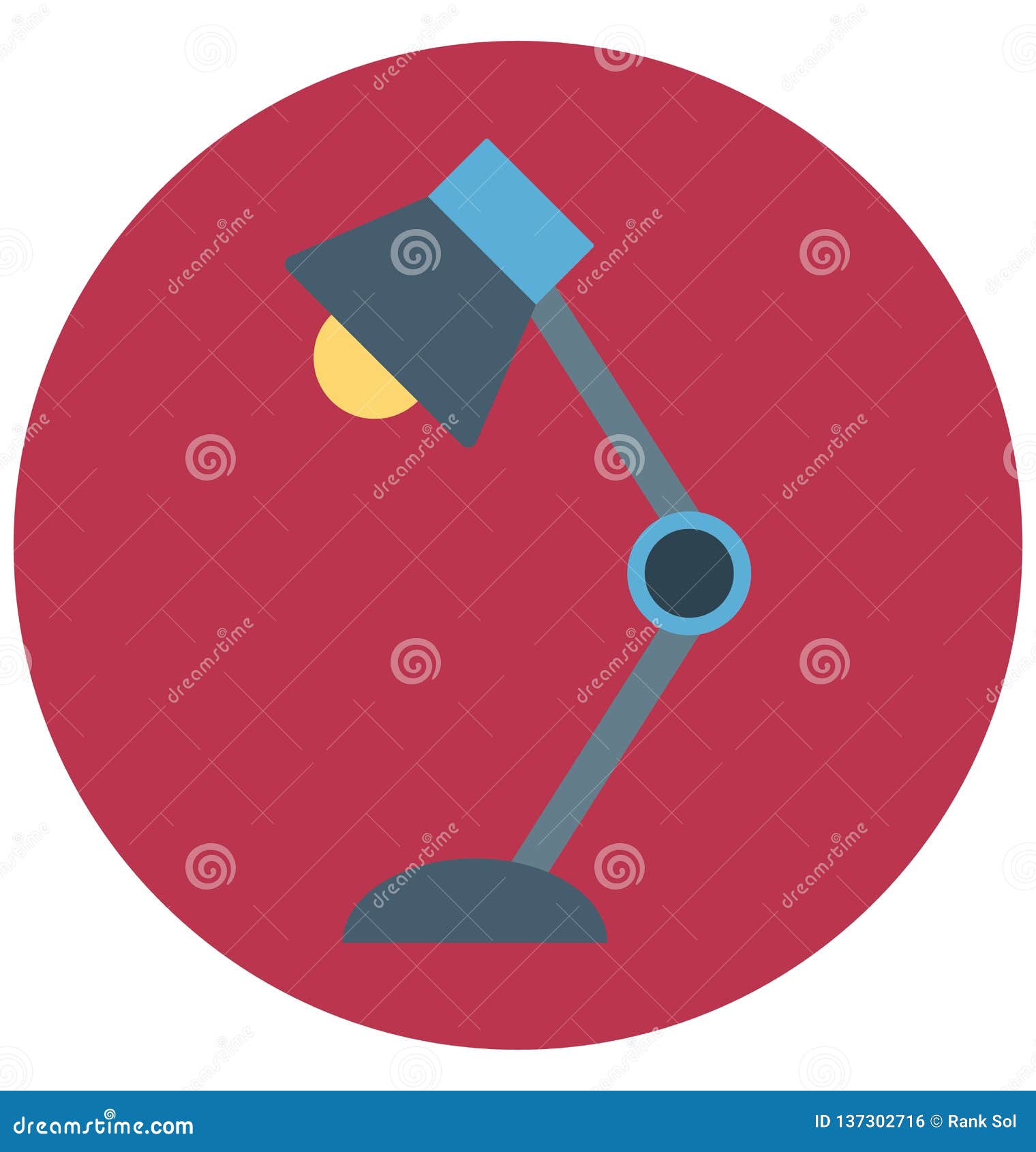 Table Lamp Color Isolated Vector Icon that Can Be Easily Modified or ...