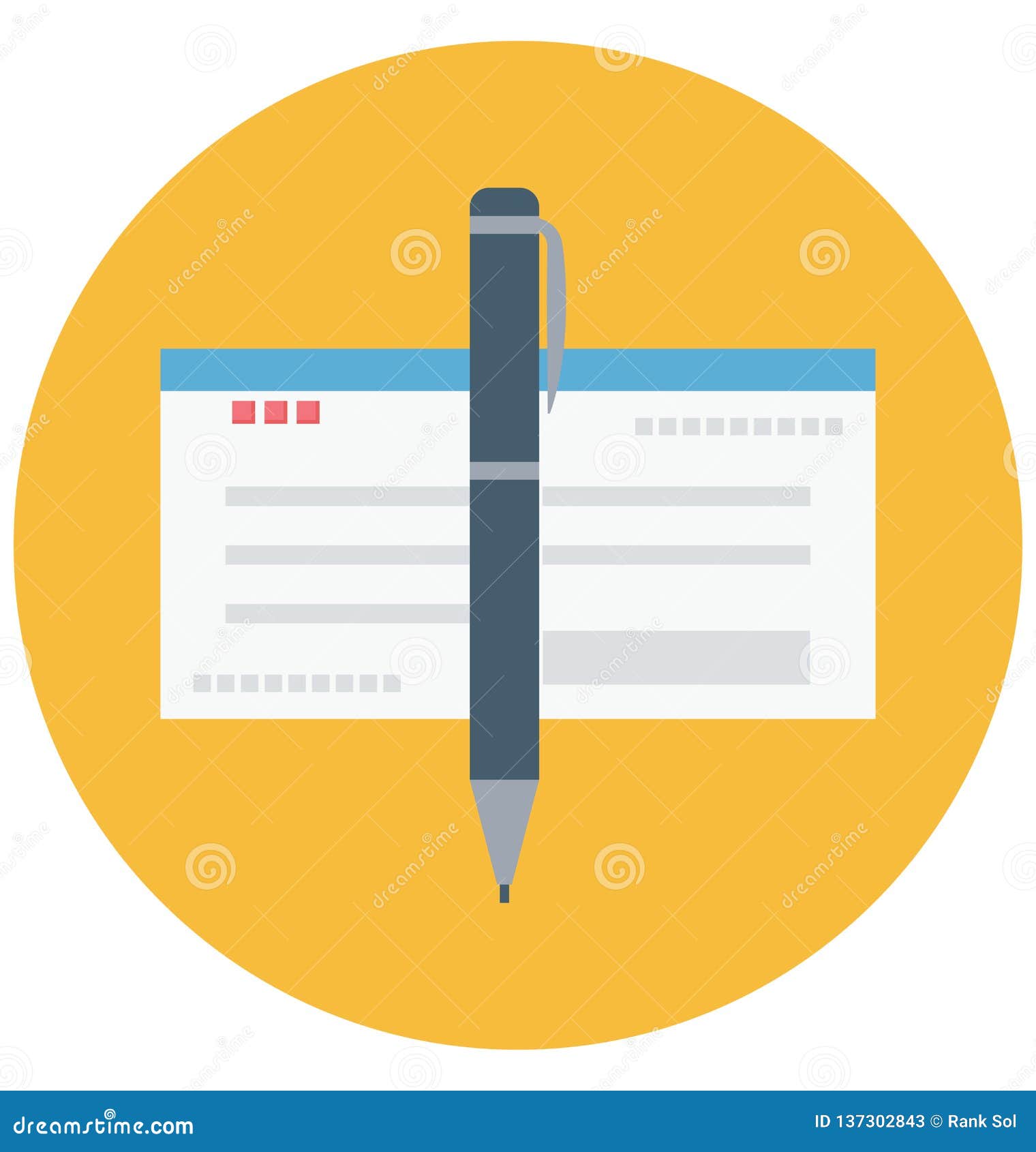 Cheque Color Isolated Vector Icon that Can Be Easily Modified or Edit ...