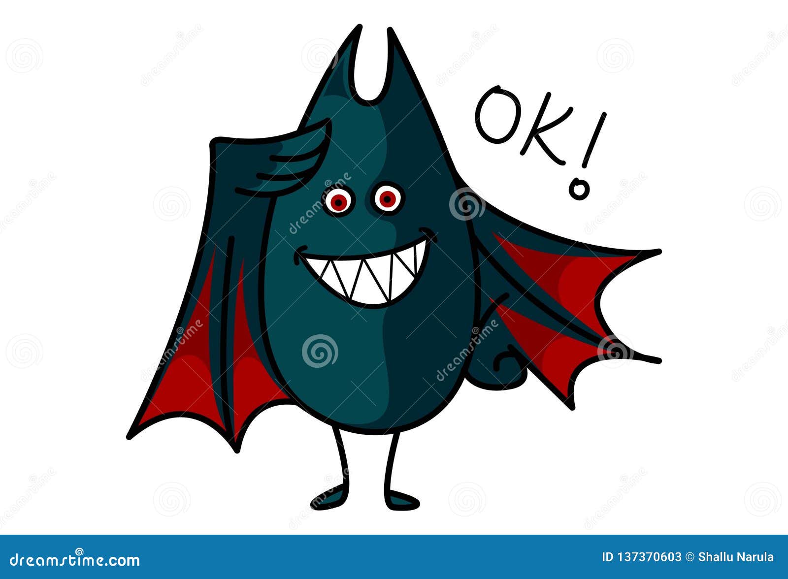 Cartoon Illustration of Bat Stock Vector - Illustration of evil ...