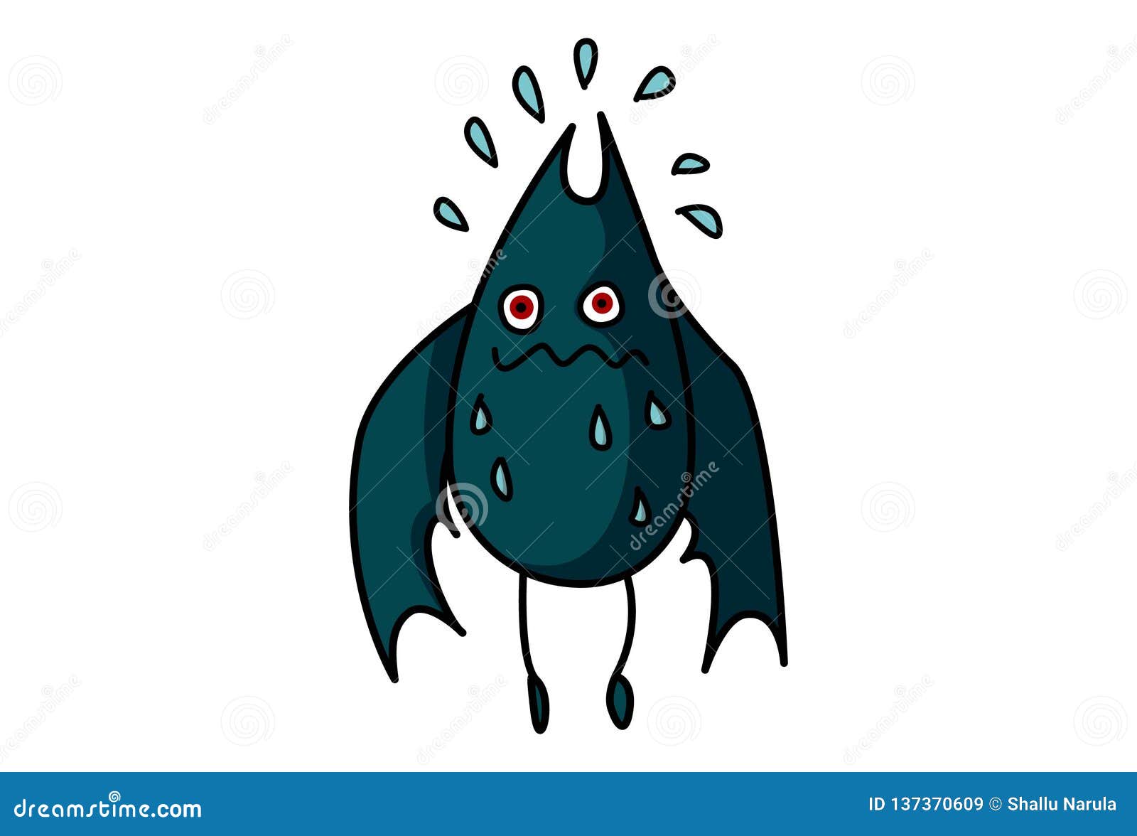 Cartoon Illustration of Bat Stock Vector - Illustration of horror ...