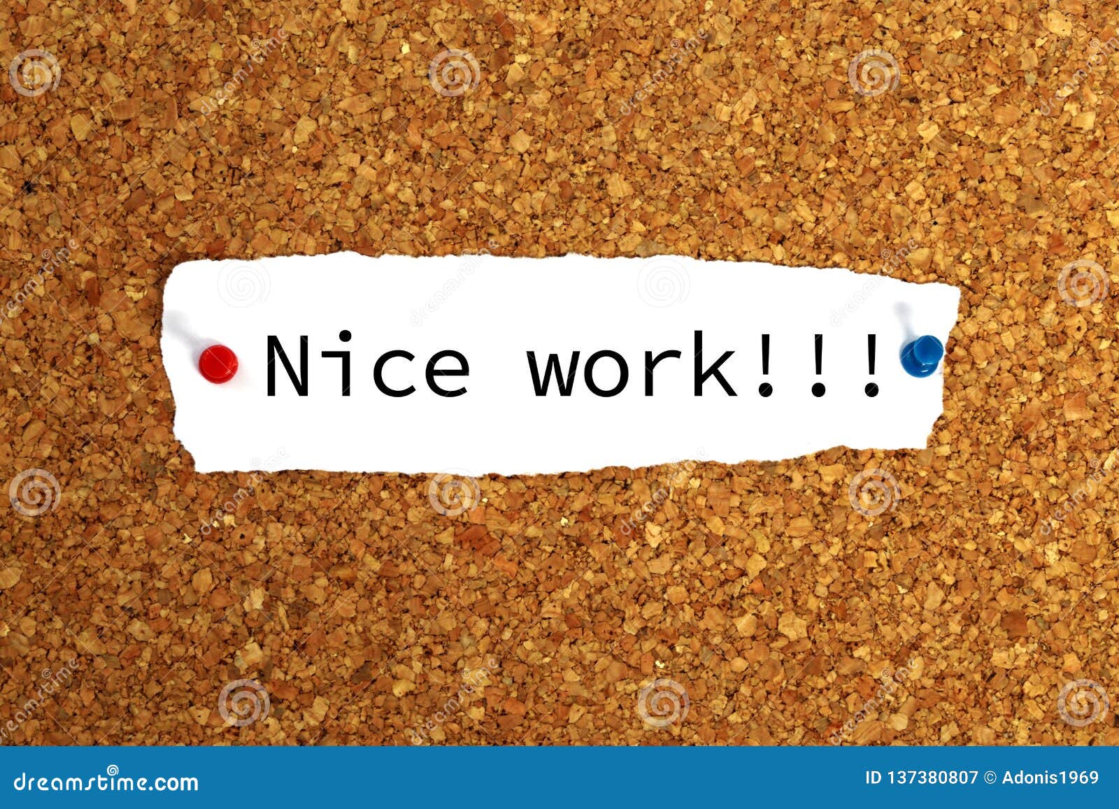 Nice work message stock illustration. Illustration of nice - 137380807