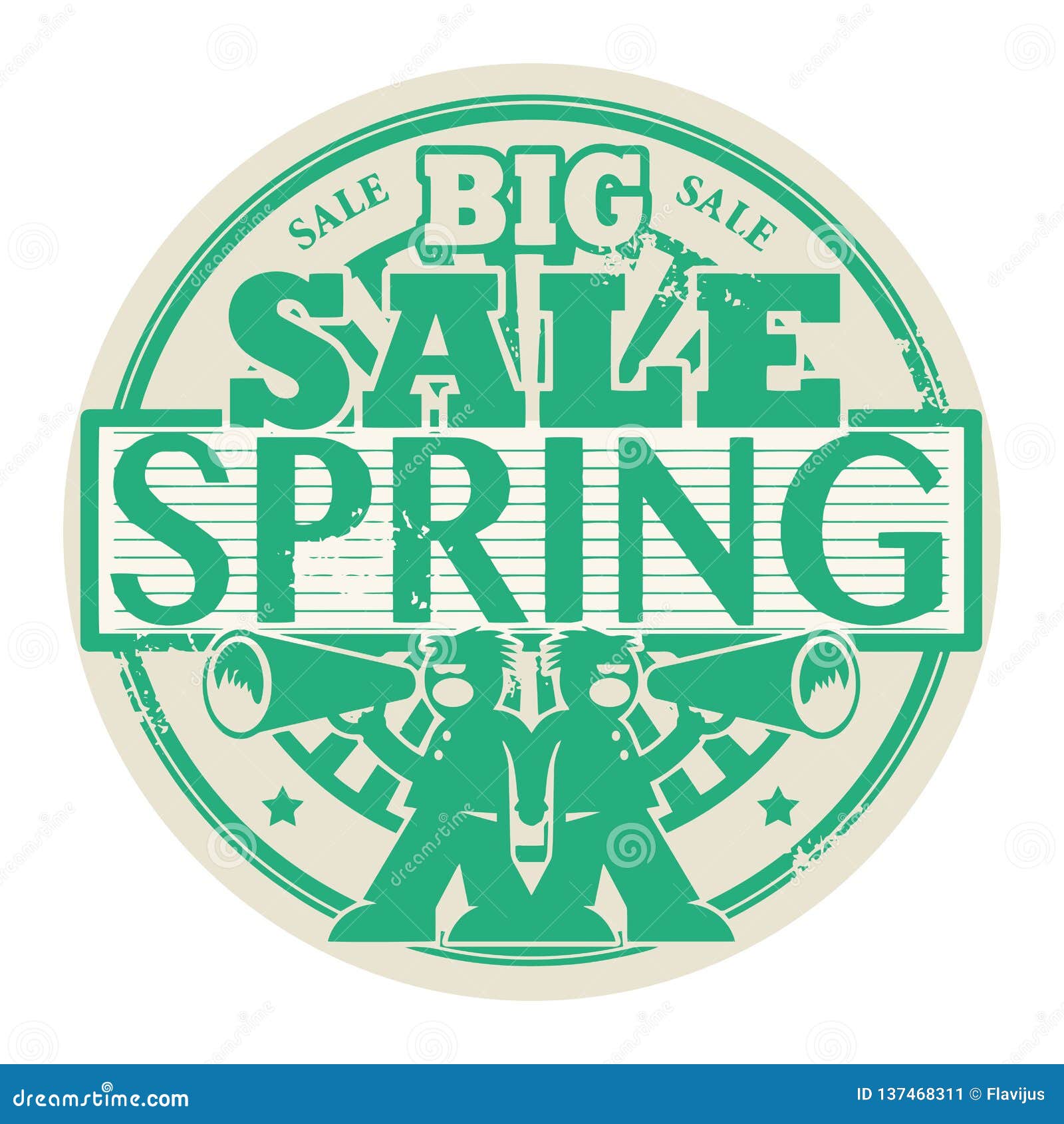 Big Spring Sale Written Inside the Stamp Stock Vector - Illustration of ...