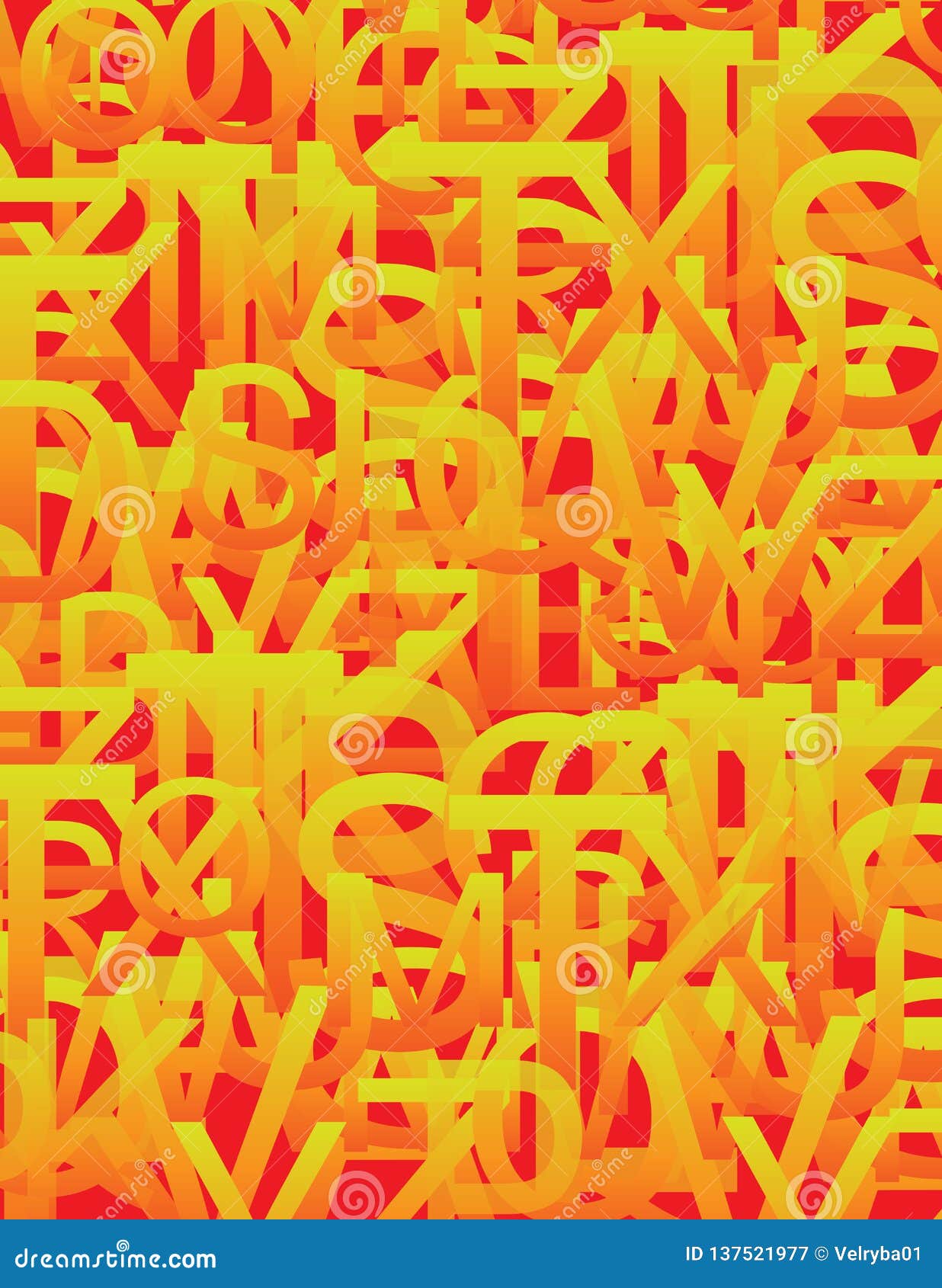 Yellow Letters Mesh on Red Background Stock Vector - Illustration of ...