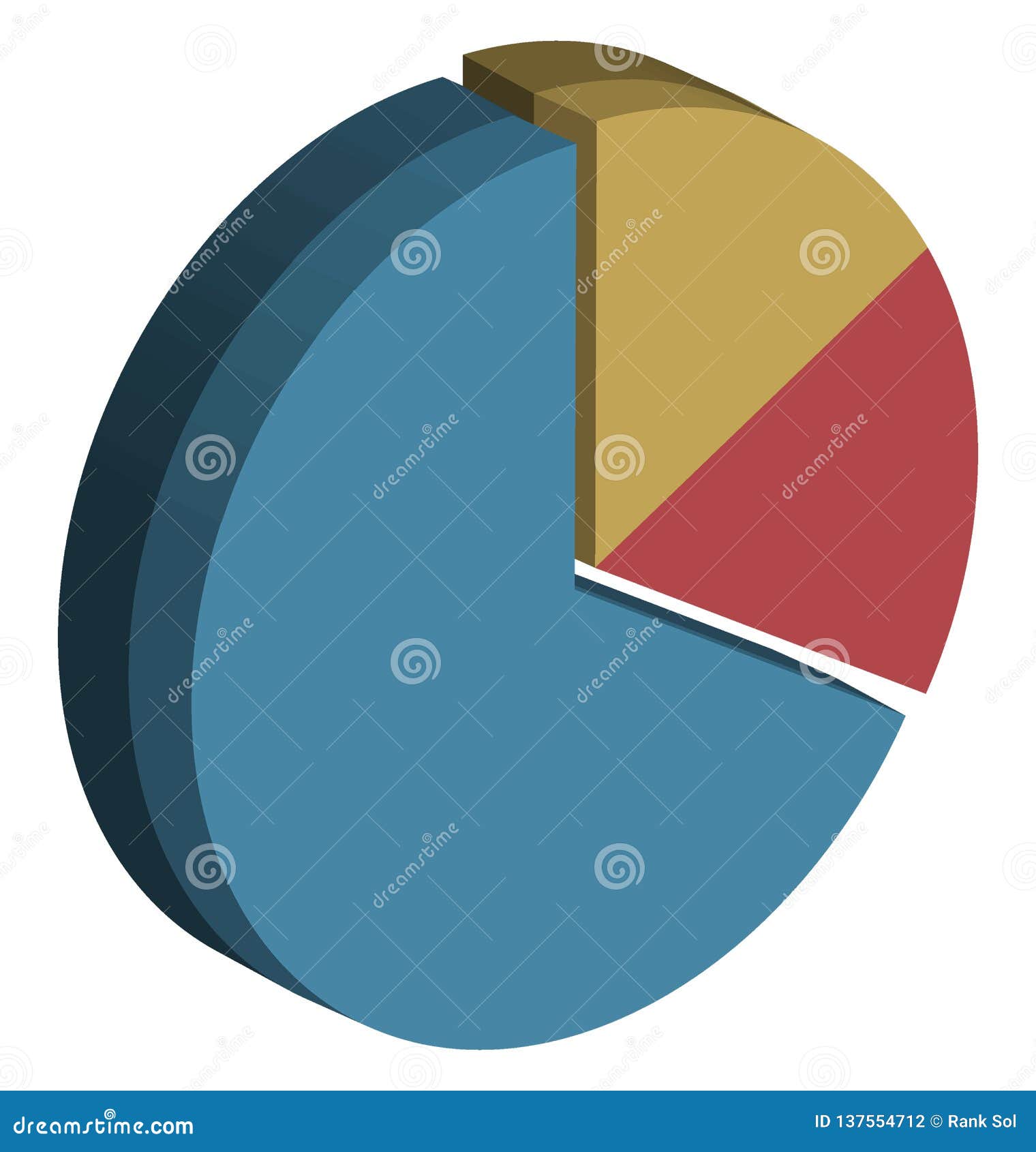 Pie Chart Color Icon Isolated and Vector that Can Be Easily Modified or ...