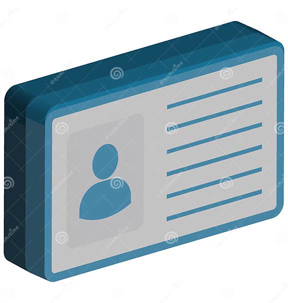 ID Card Color Icon Isolated and Vector that Can Be Easily Modified or ...