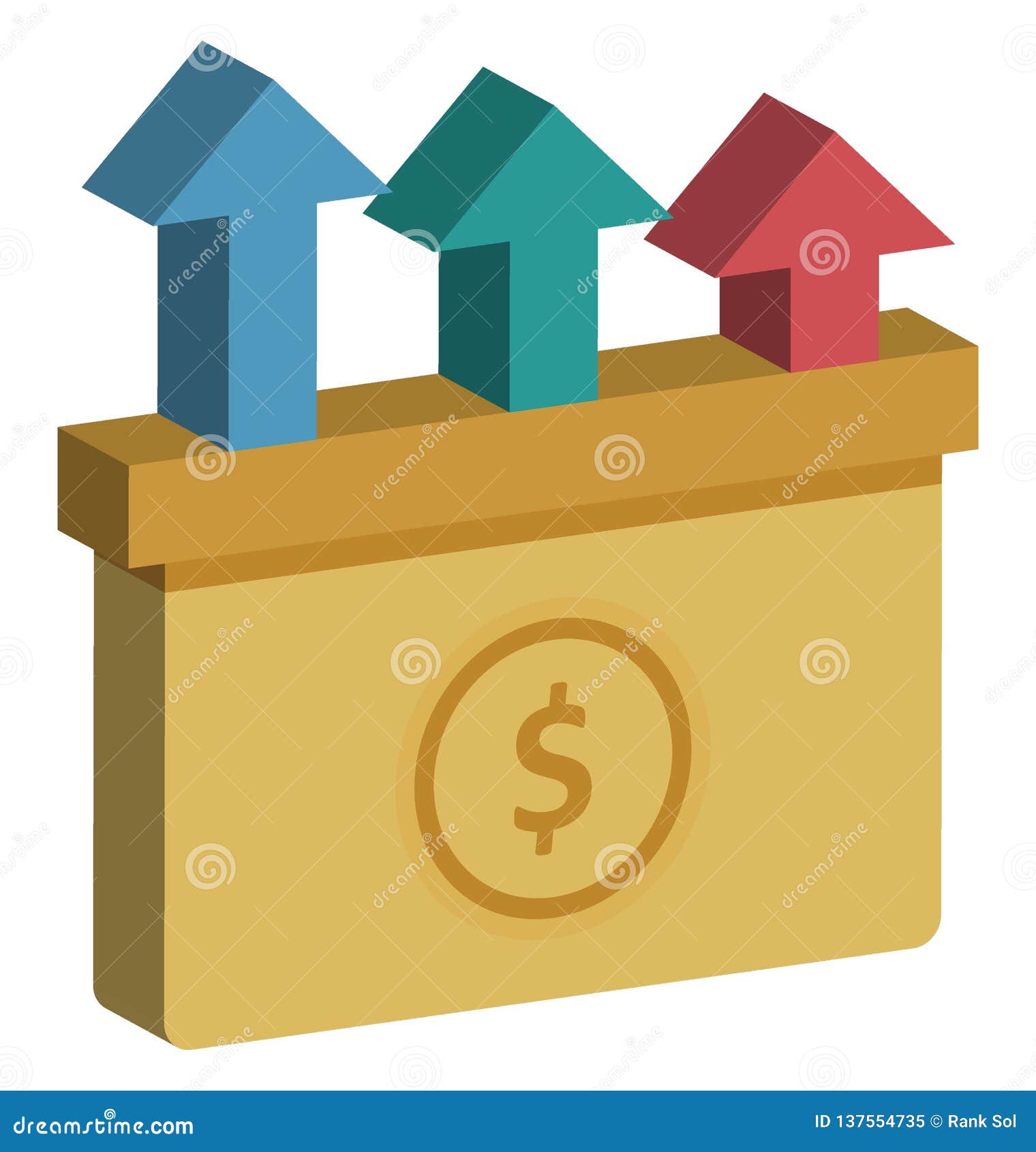 Business Growth Color Icon Isolated and Vector that Can Be Easily ...