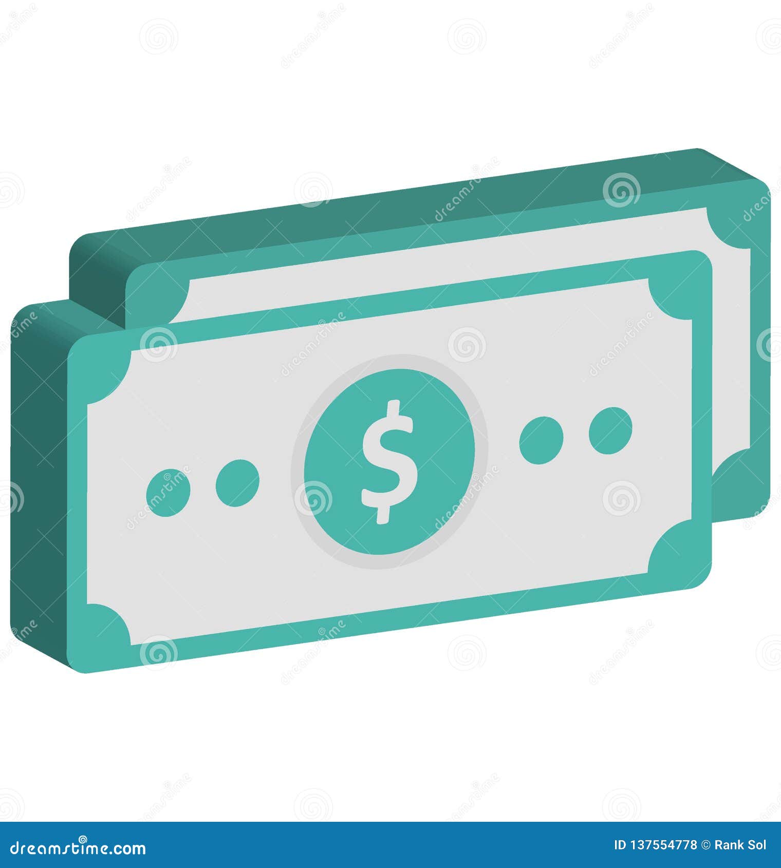 Banknote Color Icon Isolated and Vector that Can Be Easily Modified or ...