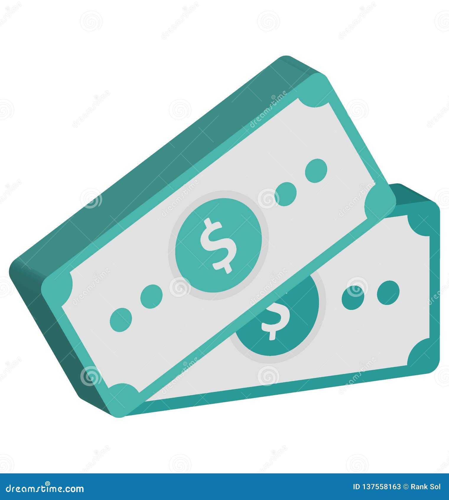 Banknote Color Icon Isolated and Vector that Can Be Easily Modified or ...