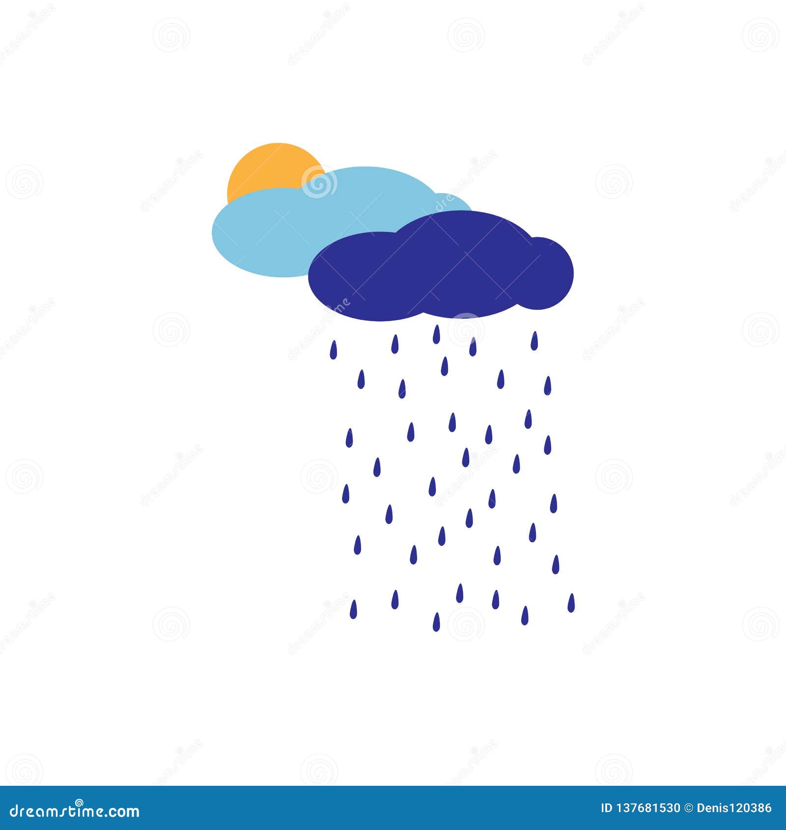 Basic RGB stock vector. Illustration of cloud, rain - 137681530
