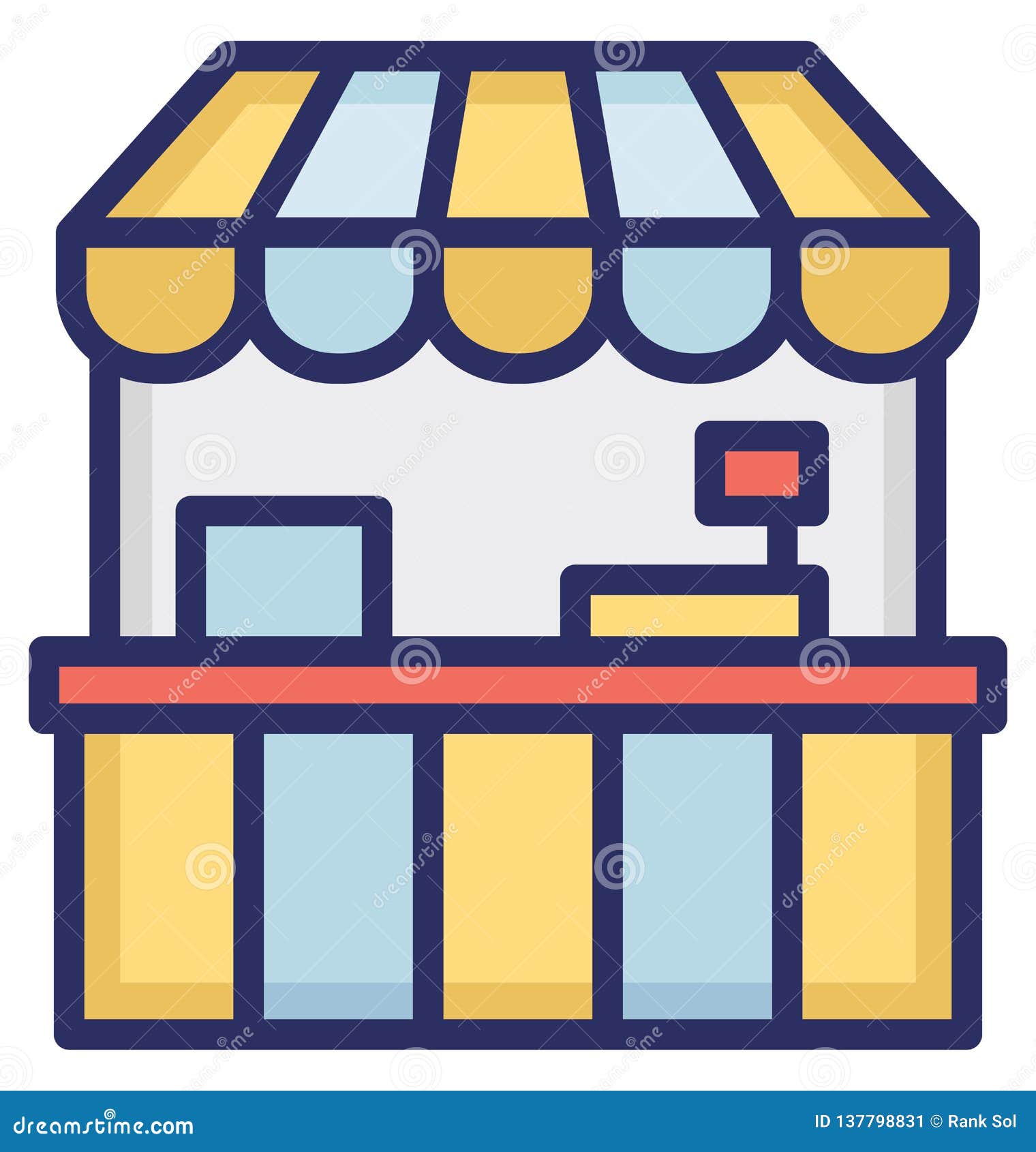 Kiosk Isolated Vector Icon that Can Be Easily Modified or Edit Stock ...